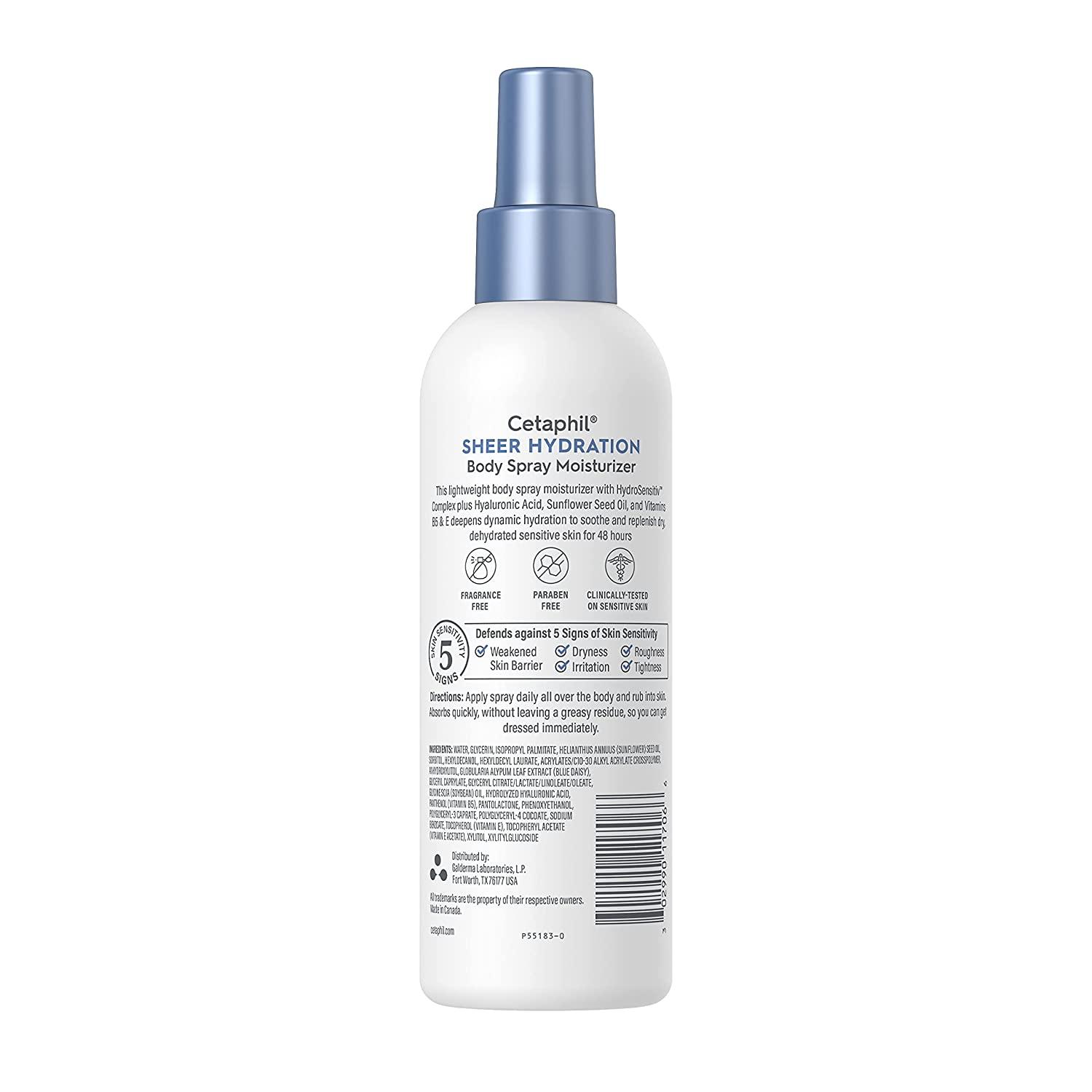 CETAPHIL Sheer Hydration Body Moisturizer Spray - 7 fl. oz | Fragrance ...