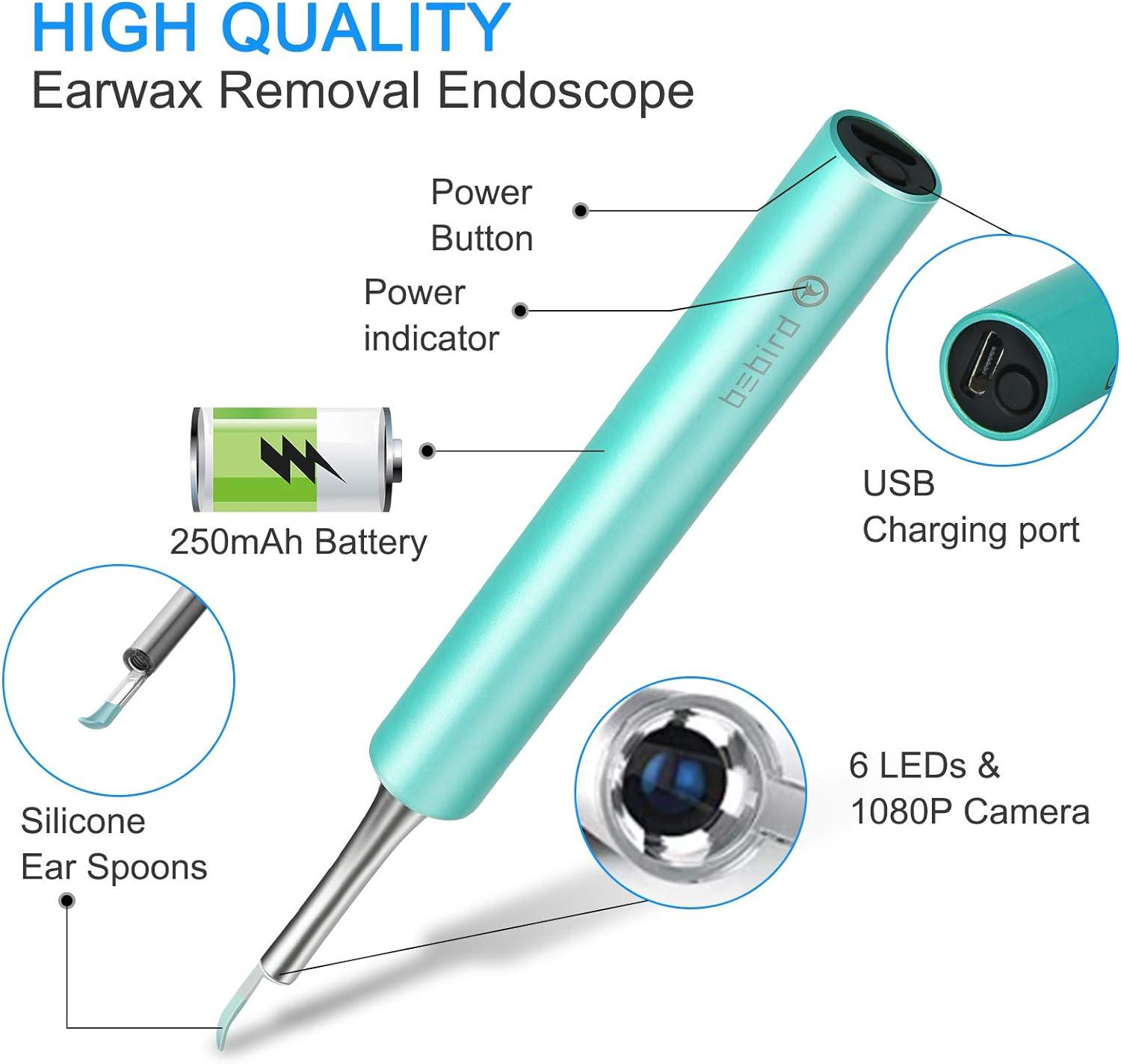 Digital Ear Otoscope 3.5mm 1080P FHD Ear Camera for Ear Wax Removal ...
