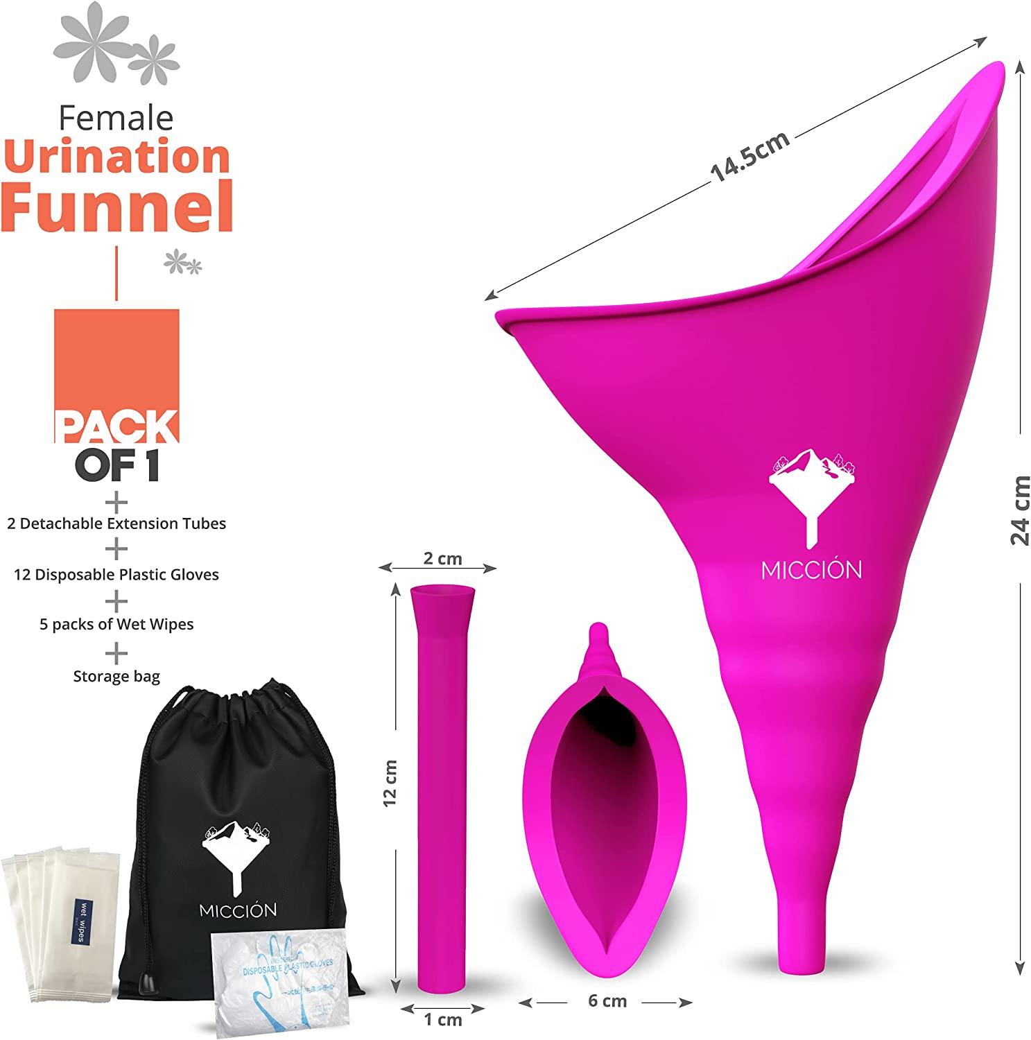 Female Urination Device - Silicone Portable Pee Funnel for Women | Reusable for Travel, Camping ...