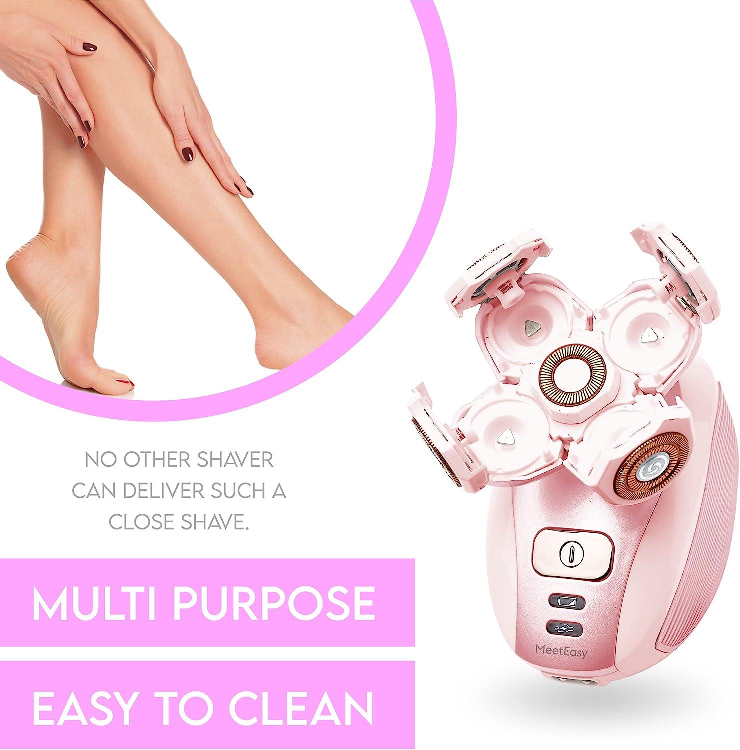 Meeteasy Electric Leg Shaver for Women - Rechargeable Painless Lady ...