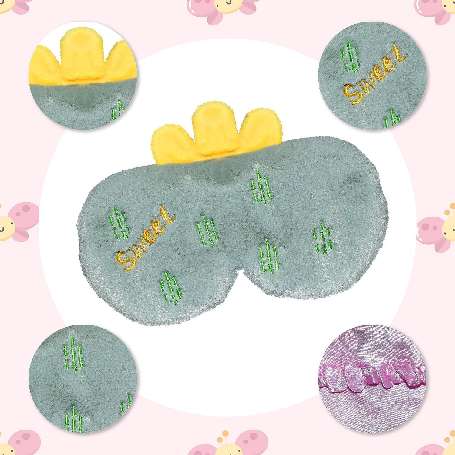 Ulife Mall Cactus Eye Mask - Soft Plush Funny Novelty Sleep Mask for ...