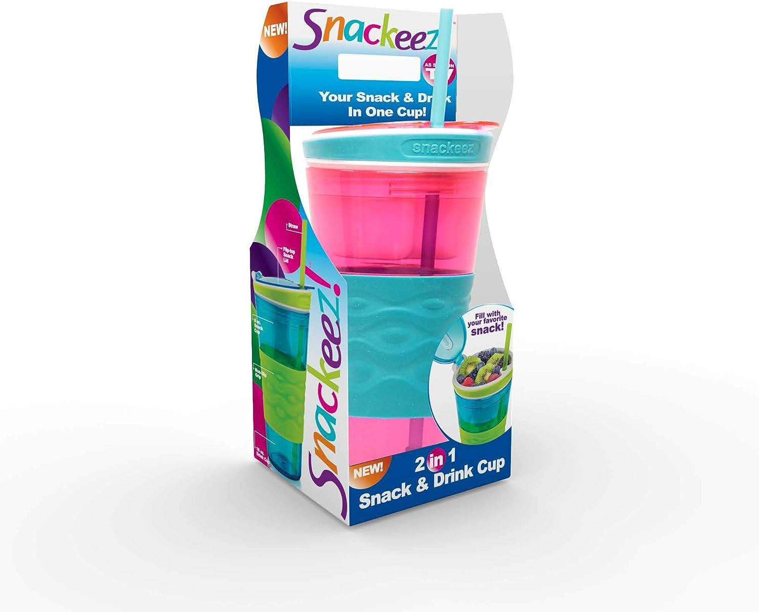 Snackeez Large Travel Snack Cup with Straw - Pink - Pack of 1 | Buy Now with Express ...