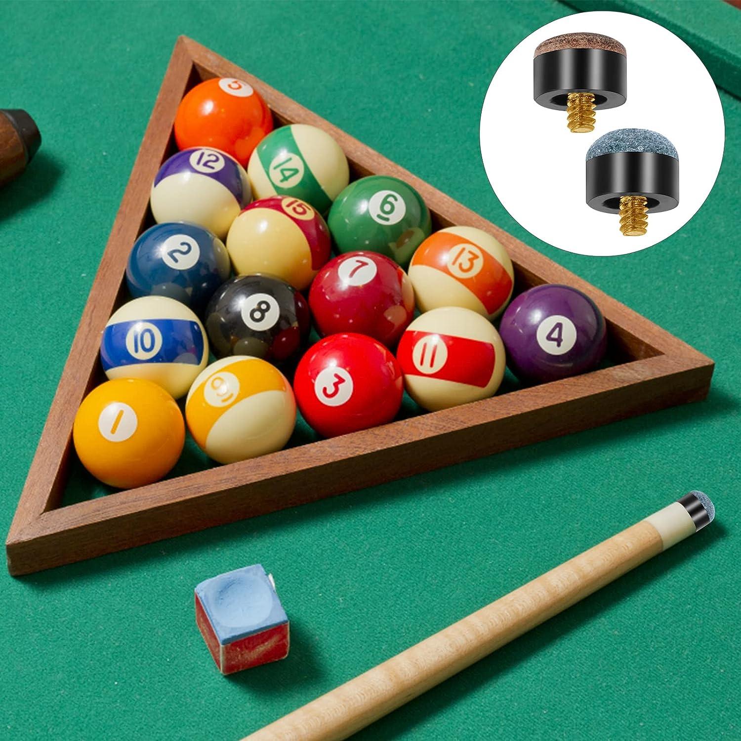 Lusofie 30Pcs 13mm Screw-on Pool Cue Tips Set for Pool and Snooker - 15 ...