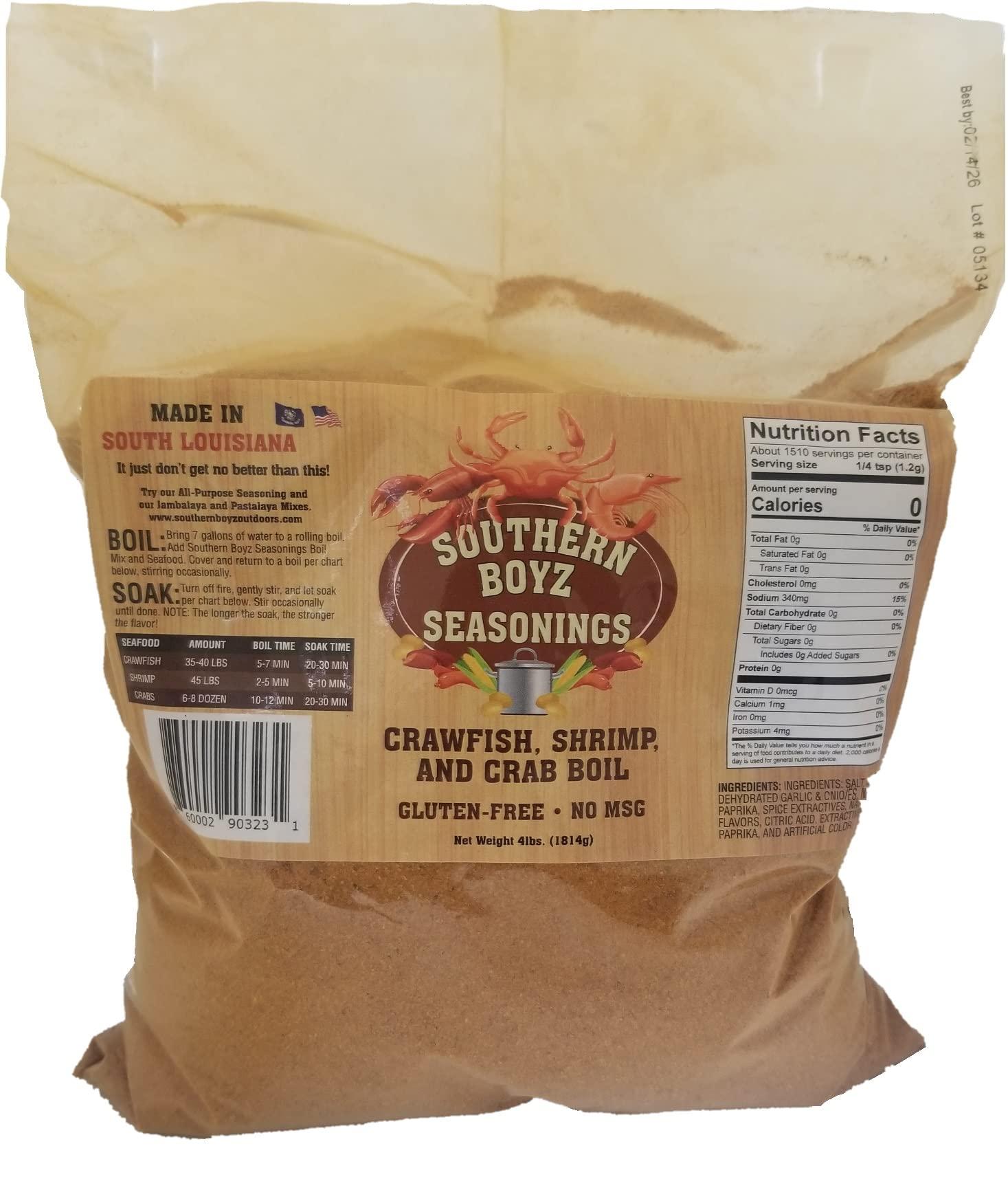 Southern Boyz Cajun Seafood Boil 4lb Bulk Sack - No MSG Blend | Perfect ...
