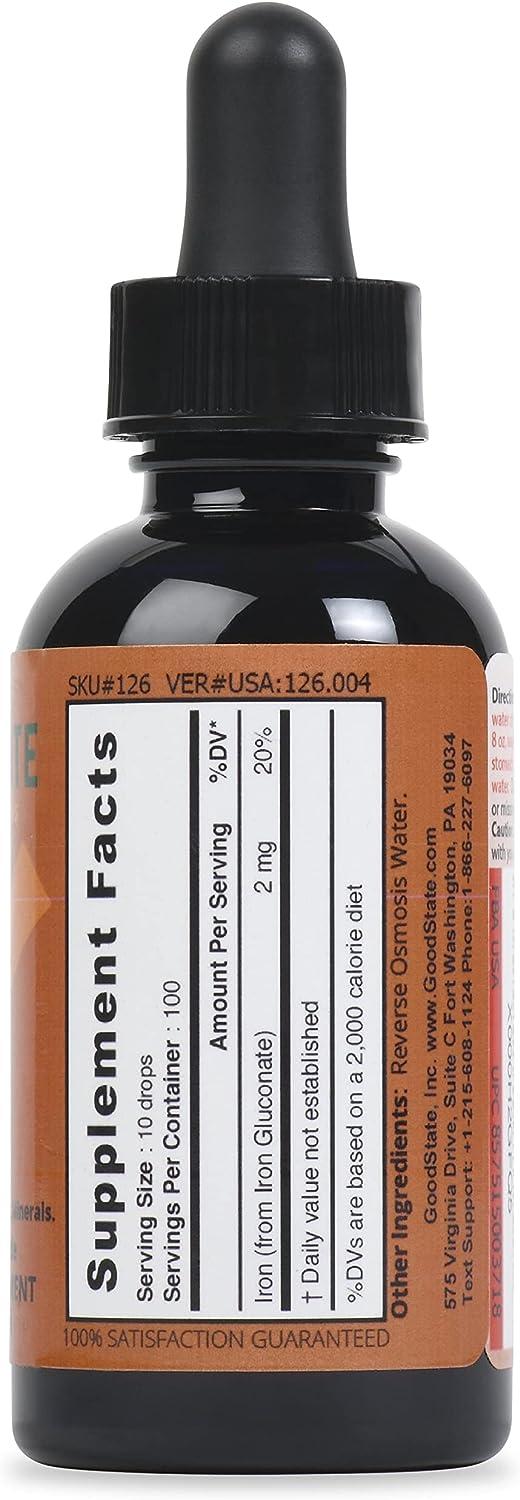 Good State Liquid Ionic Iron Ultra Concentrate - 2 mg, 100 Servings ...