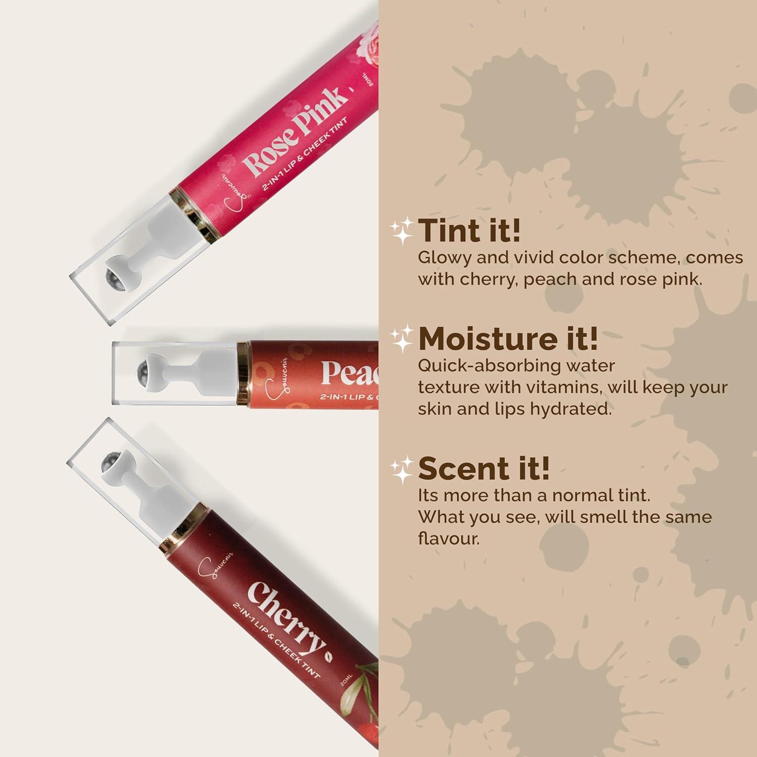 Souvenir Rose Pink 2-in-1 Lip and Cheek Tint | Vibrant Stain with ...