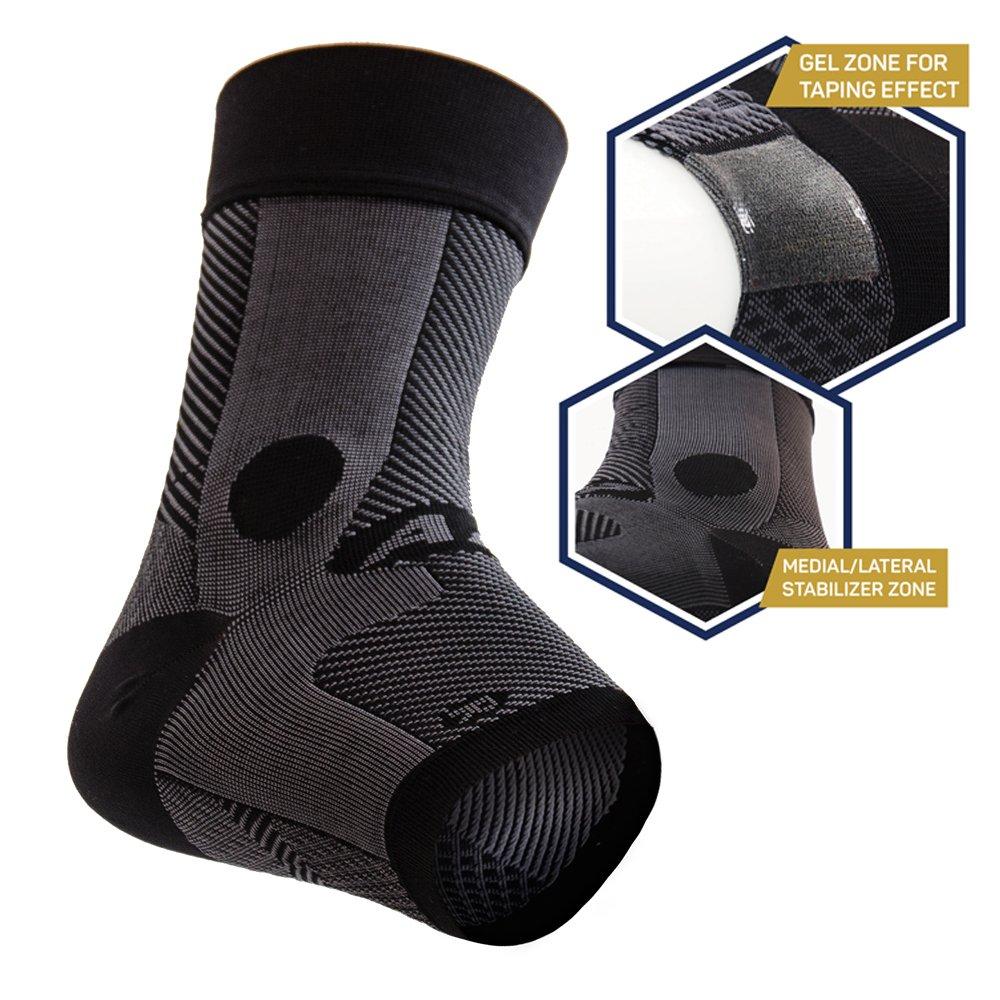 OrthoSleeve Compression Ankle Brace AF7 - Large Black Left Foot | For ...