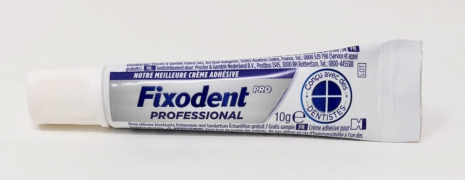 Fixodent Professional Denture Adhesive Cream 10g Travel Size - Pack of ...