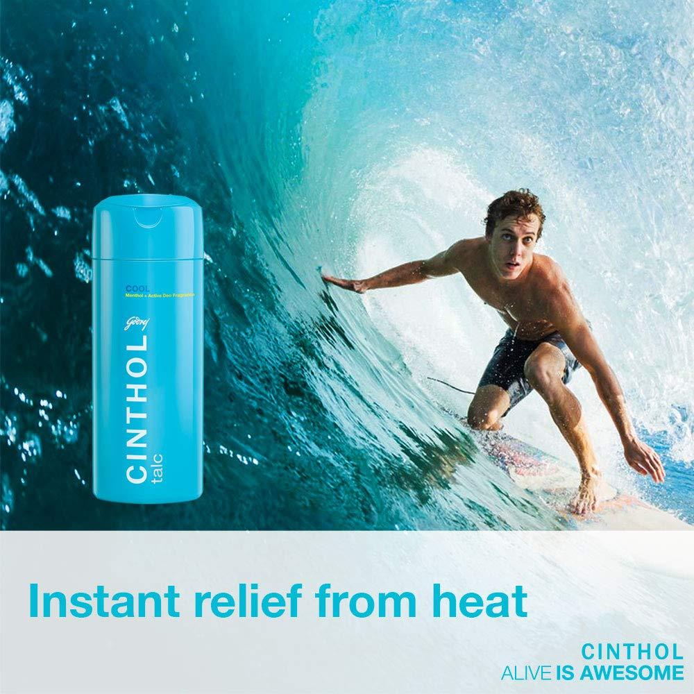 Godrej Cinthol Cool Talc Powder 100g - Refreshing Summer Essential ...
