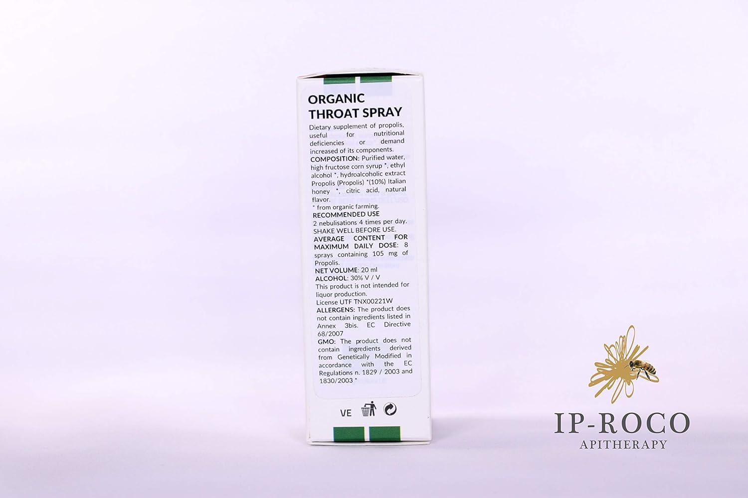 Organic Propolis Throat Spray with Honey - 20ml | Anti-Inflammatory ...