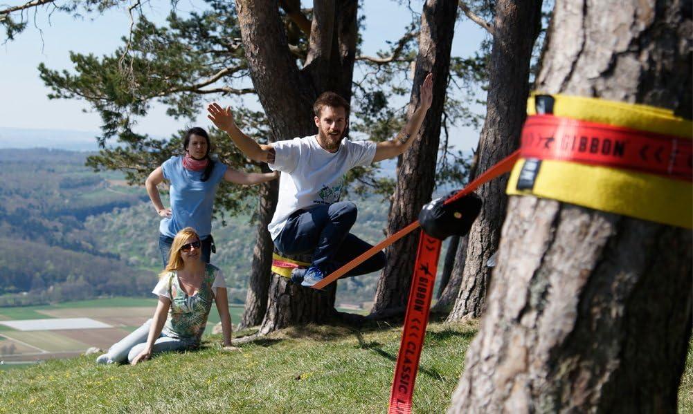 GIBBON Classicline Red Edition XL 82-Feet Slackline Set - Premium ...
