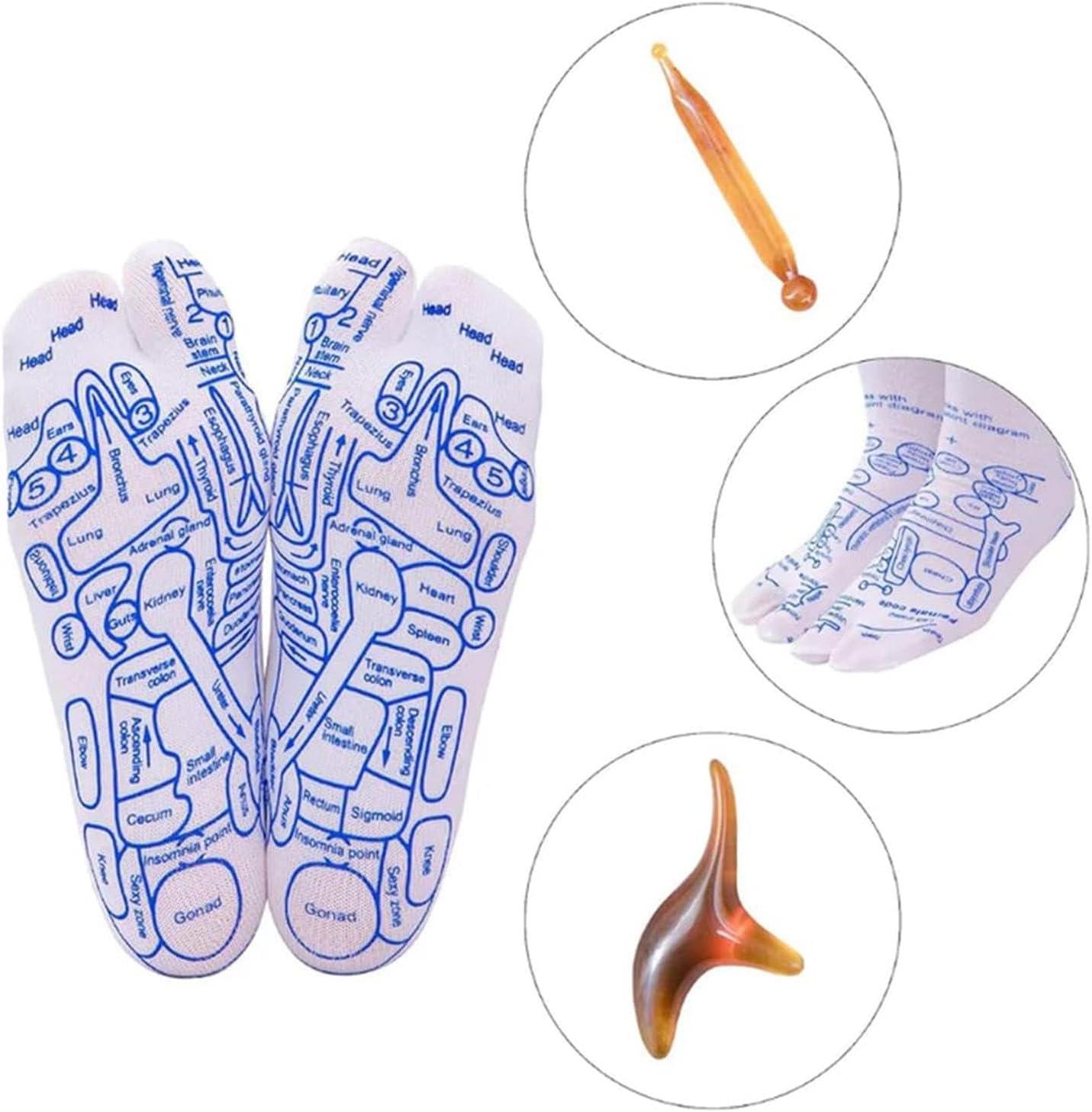 Reflexzone Massage Socks | Cotton Reflexology Sock Set for Foot Health ...
