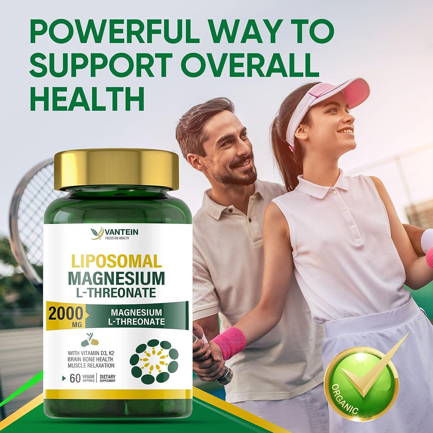 High Absorption Liposomal Magnesium L-Threonate 2000mg Softgels - Focus ...