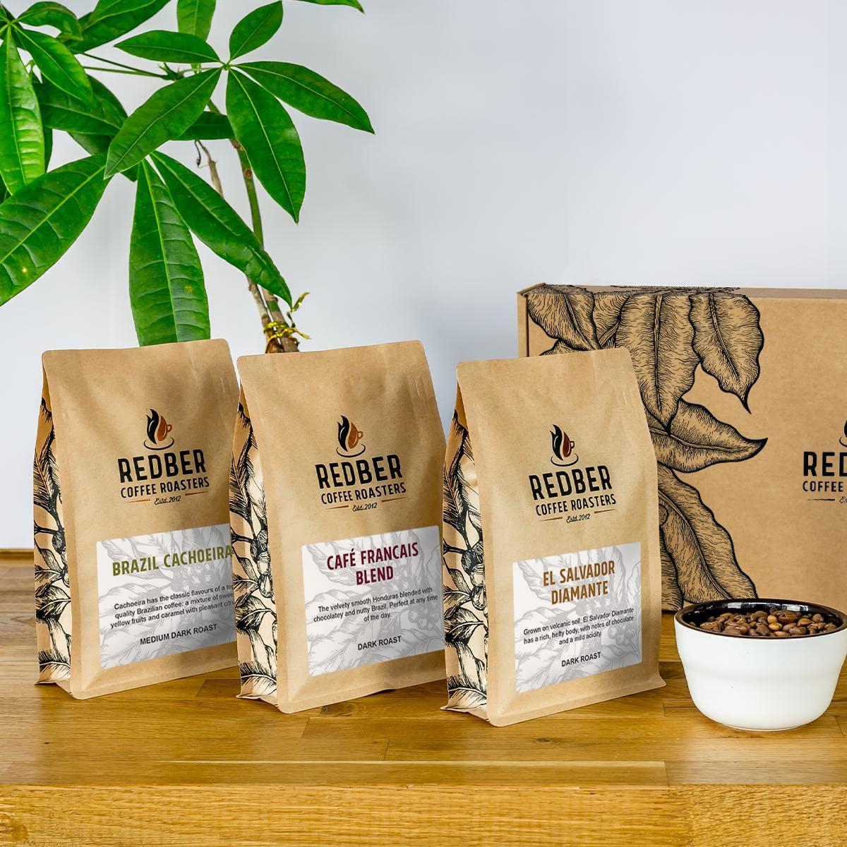 Redber Coffee Roastery BEAN TO CUP Coffee Taster Gift Box 3 x 250g ...