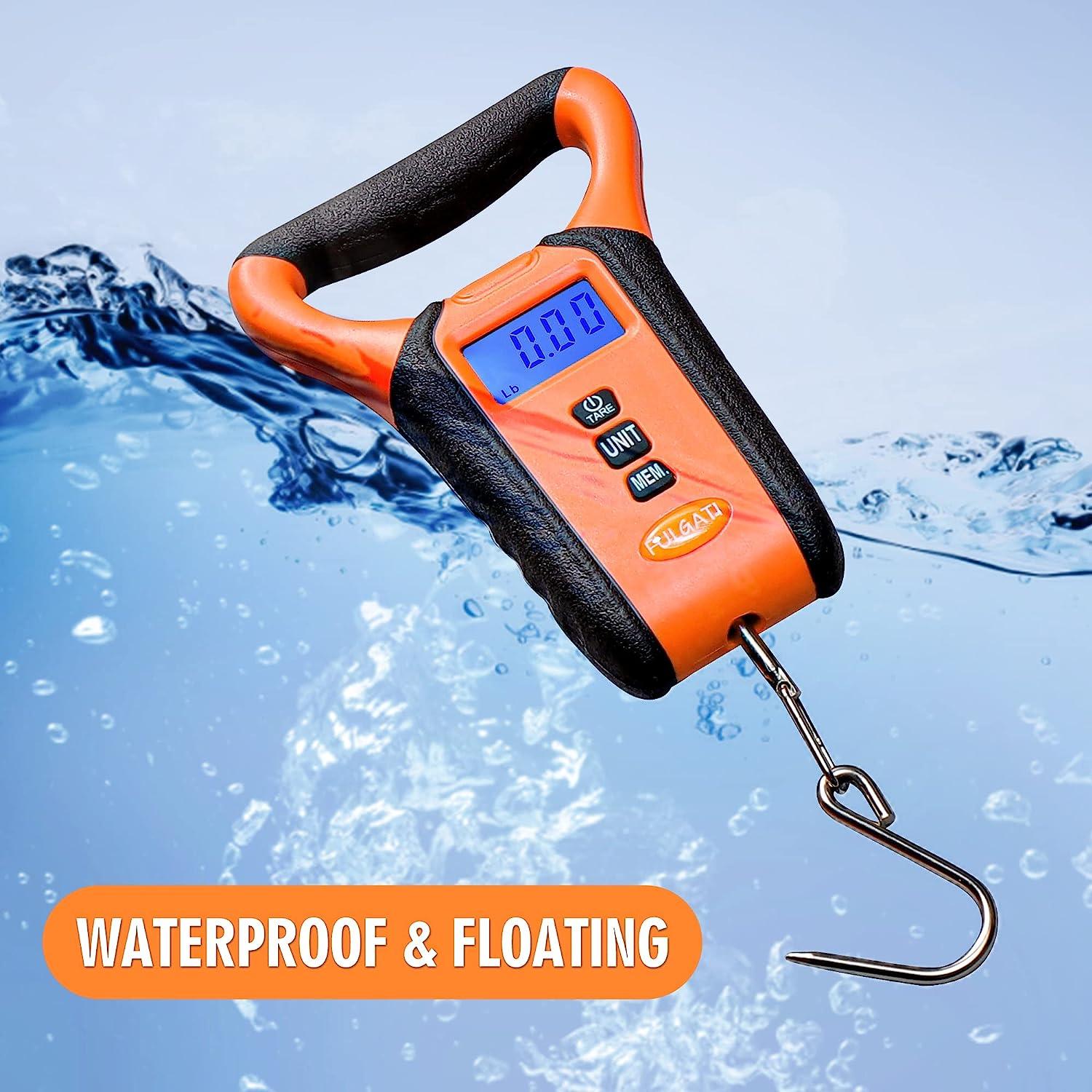 Waterproof Fish Scale Floating Fishing Scale with Lip Gripper - 110lb ...