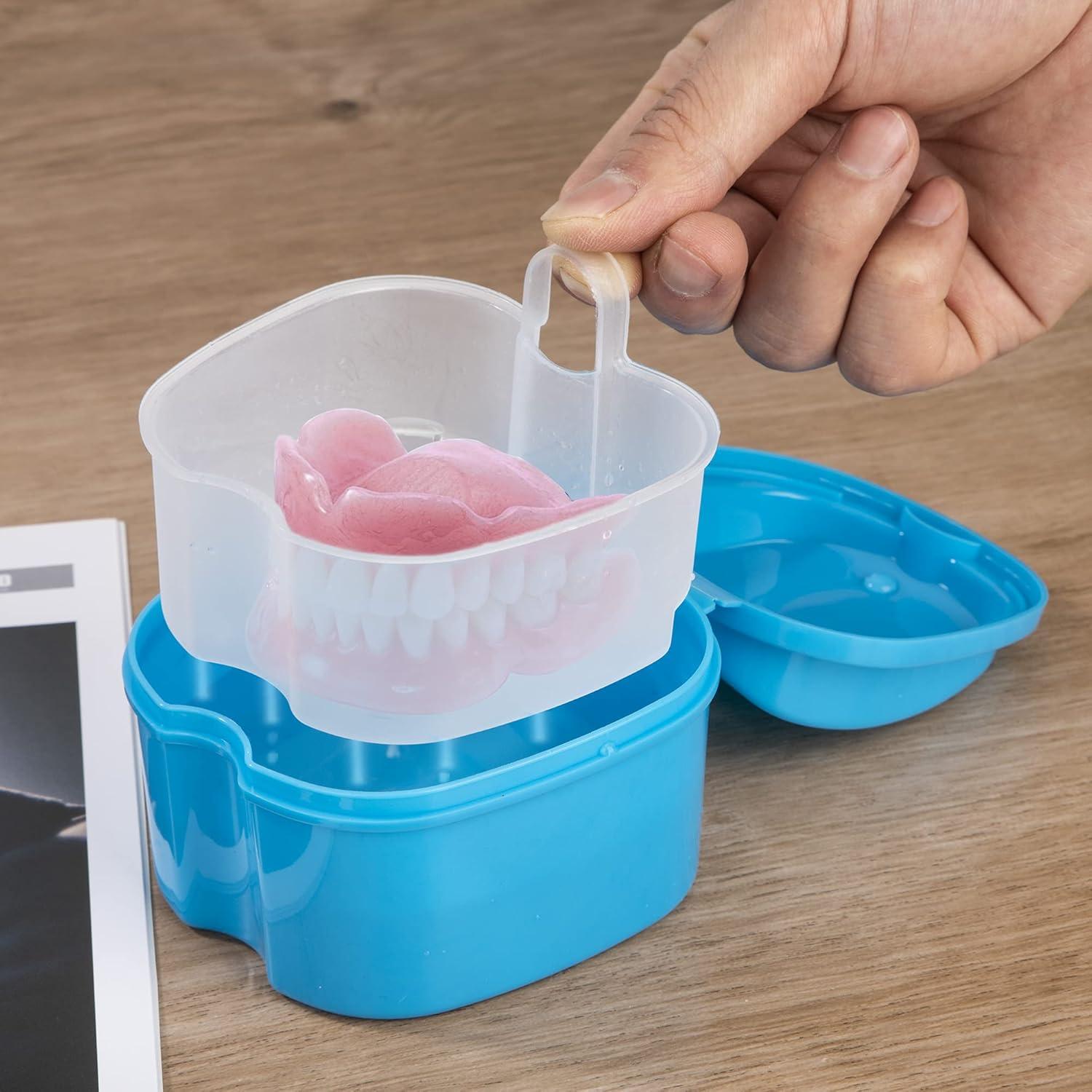 Denture Box | Dental Prosthesis Storage Container with Sieve | Retainer ...