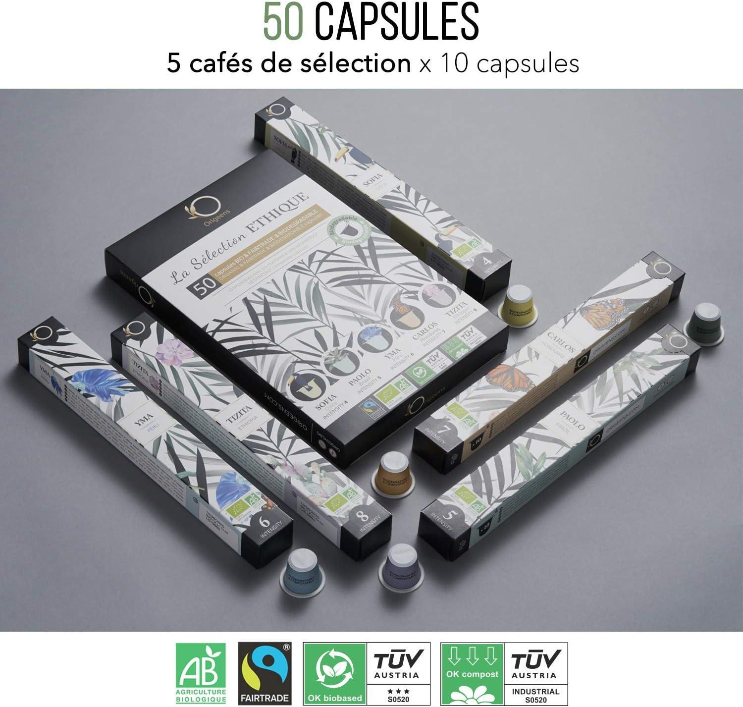 ORIGEENS Coffee Capsules Compatible with Nespresso | Arabic Organic Fairtrade Coffee in ...