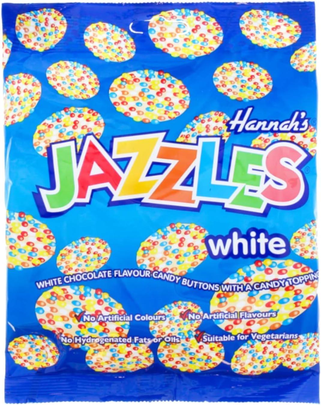 Hannah s Jazzles Chocolate Buttons 140g Milk Chocolate and 140g White Chocolate with Sprinkles ...
