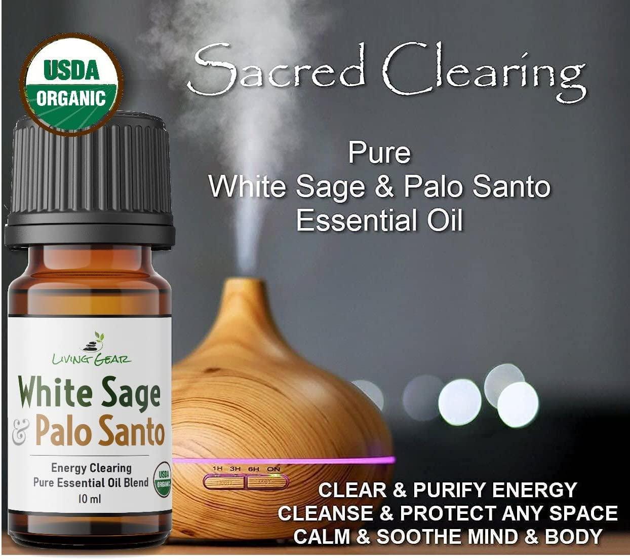 White Sage & Palo Santo Purification Essential Oil - 10ml - Clears ...