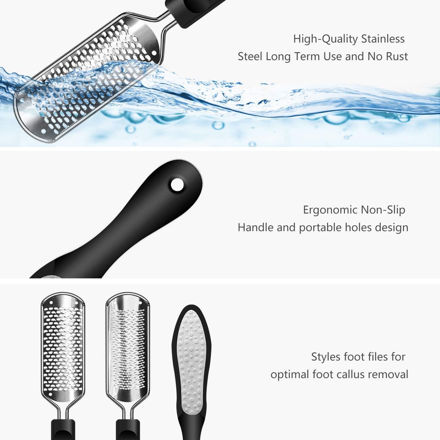 ERGOfoot 3 PCS Professional Foot Rasp Set for Wet/Dry Feet - Callus ...