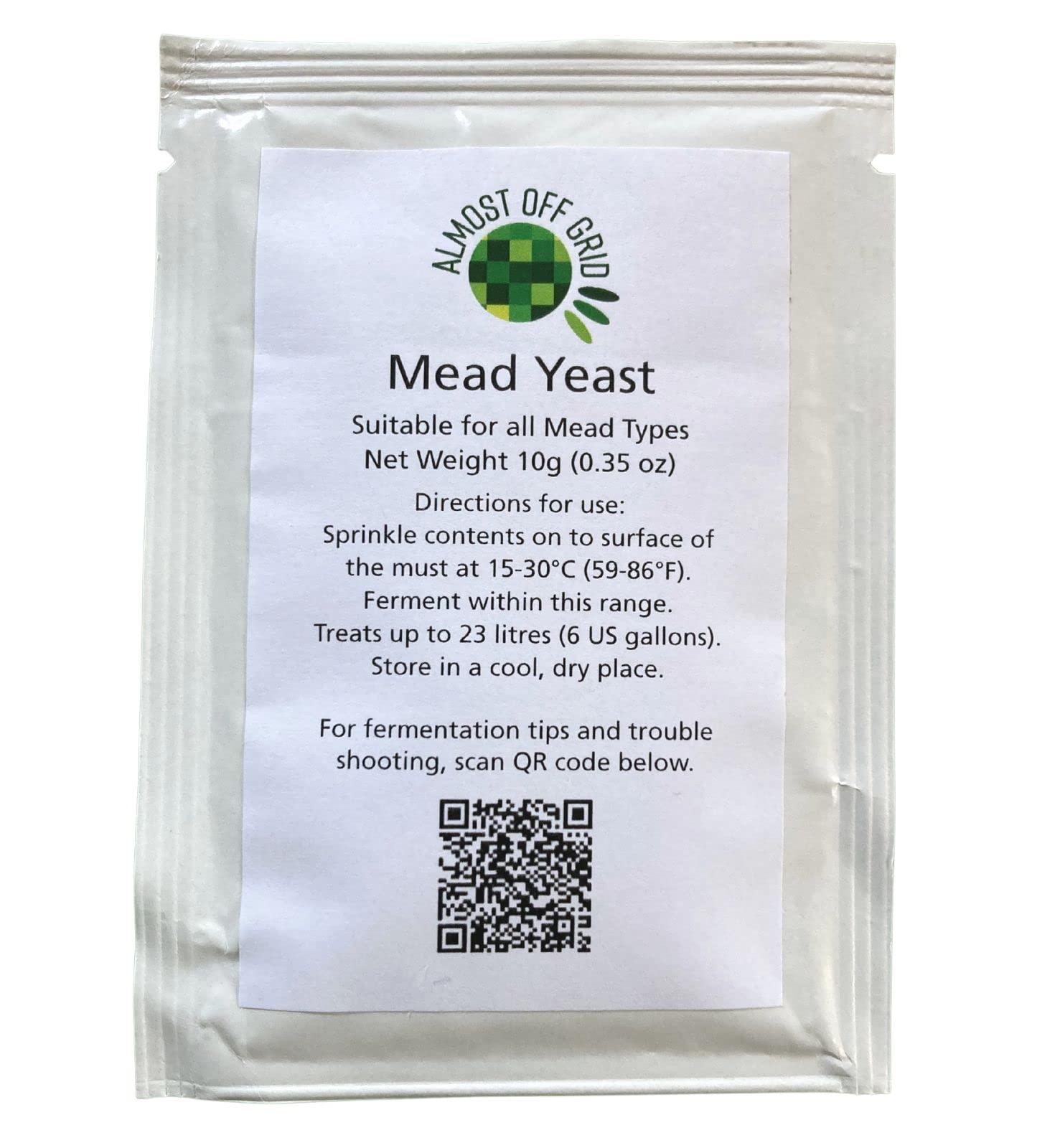 Almost Off Grid Mead Yeast - 10g Sachet | High-Quality Yeast for ...