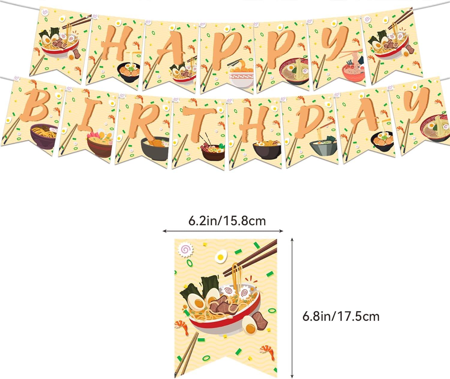 Ramen Noodles Party Decorations Japanese Birthday Decorations Including ...