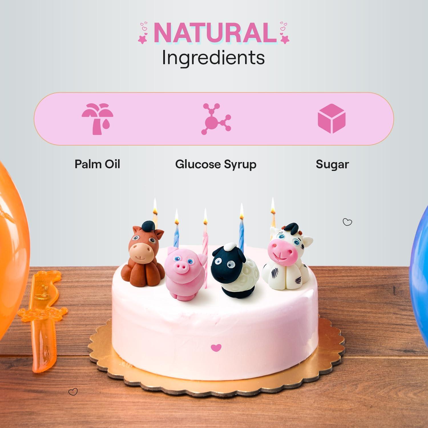 SugarArt Edible Farm Animal Cake Toppers - Handmade Sugar Decorations ...