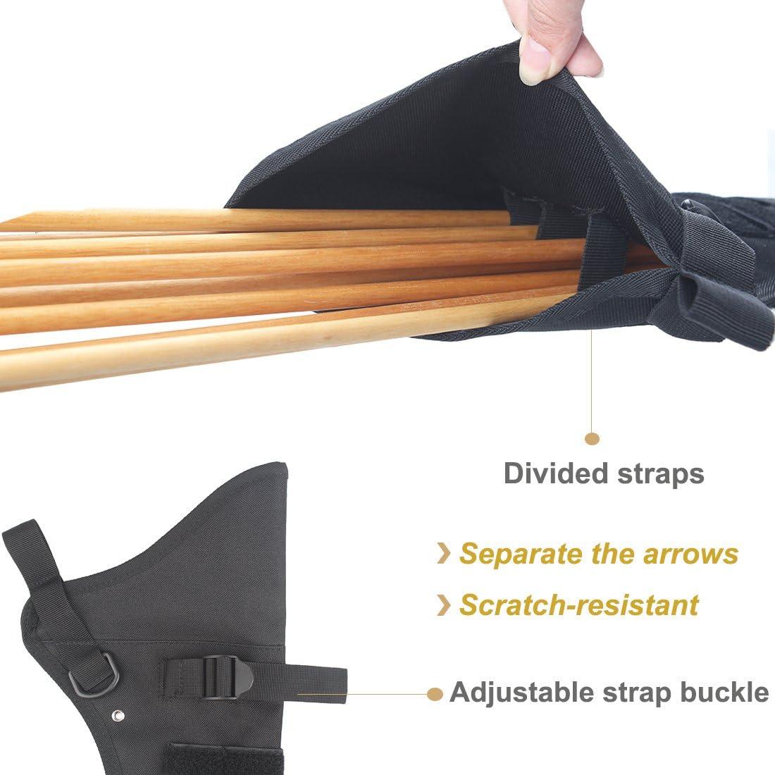 KRATARC Archery Lightweight Hip Arrow Quiver Foldable Compact Arrows ...