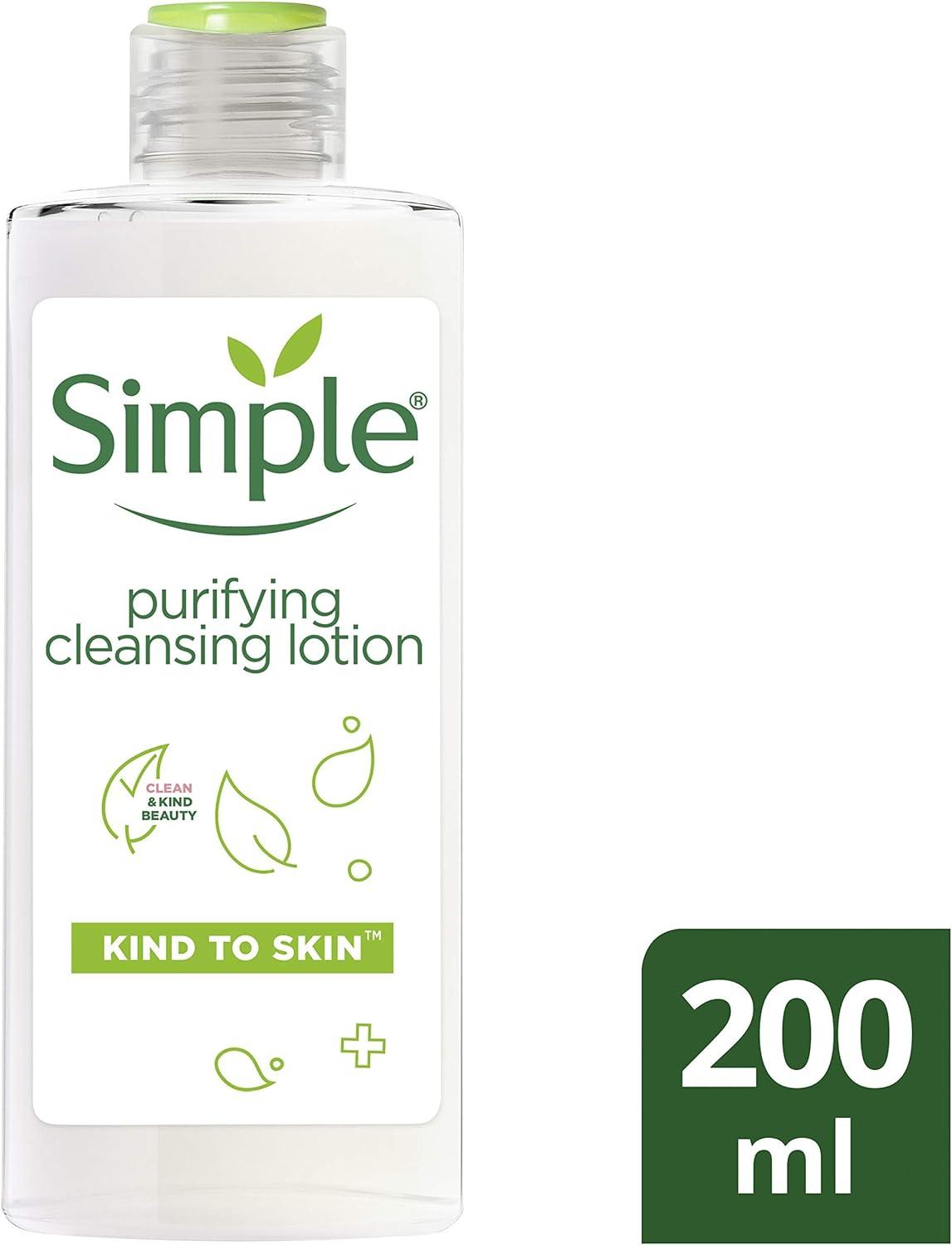 Simple Kind to Skin Cleansing Lotion 200ml - Gentle Face Cleanser ...