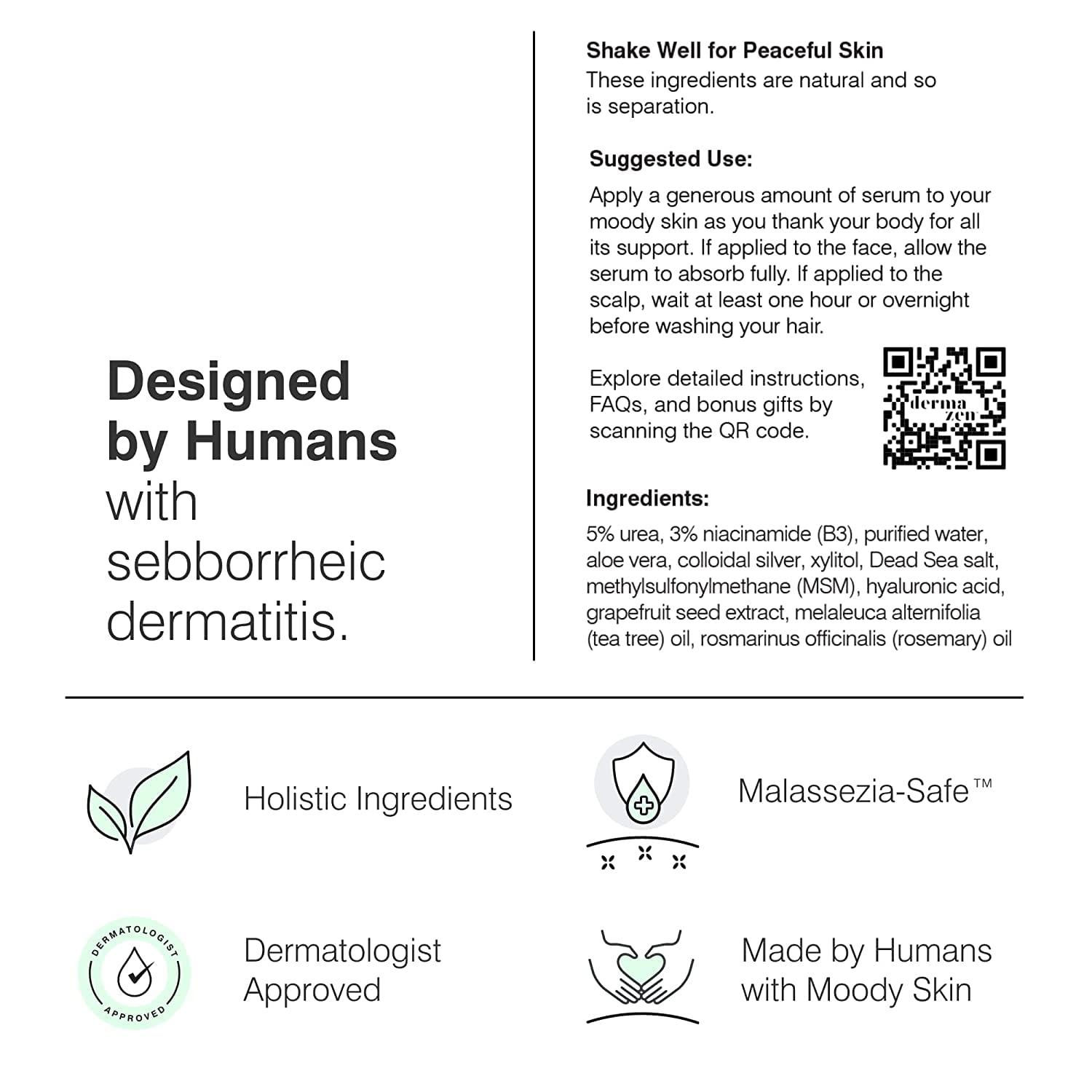 Dermazen Calming Seborrheic Serum - Dermatologist Recommended for Hair ...