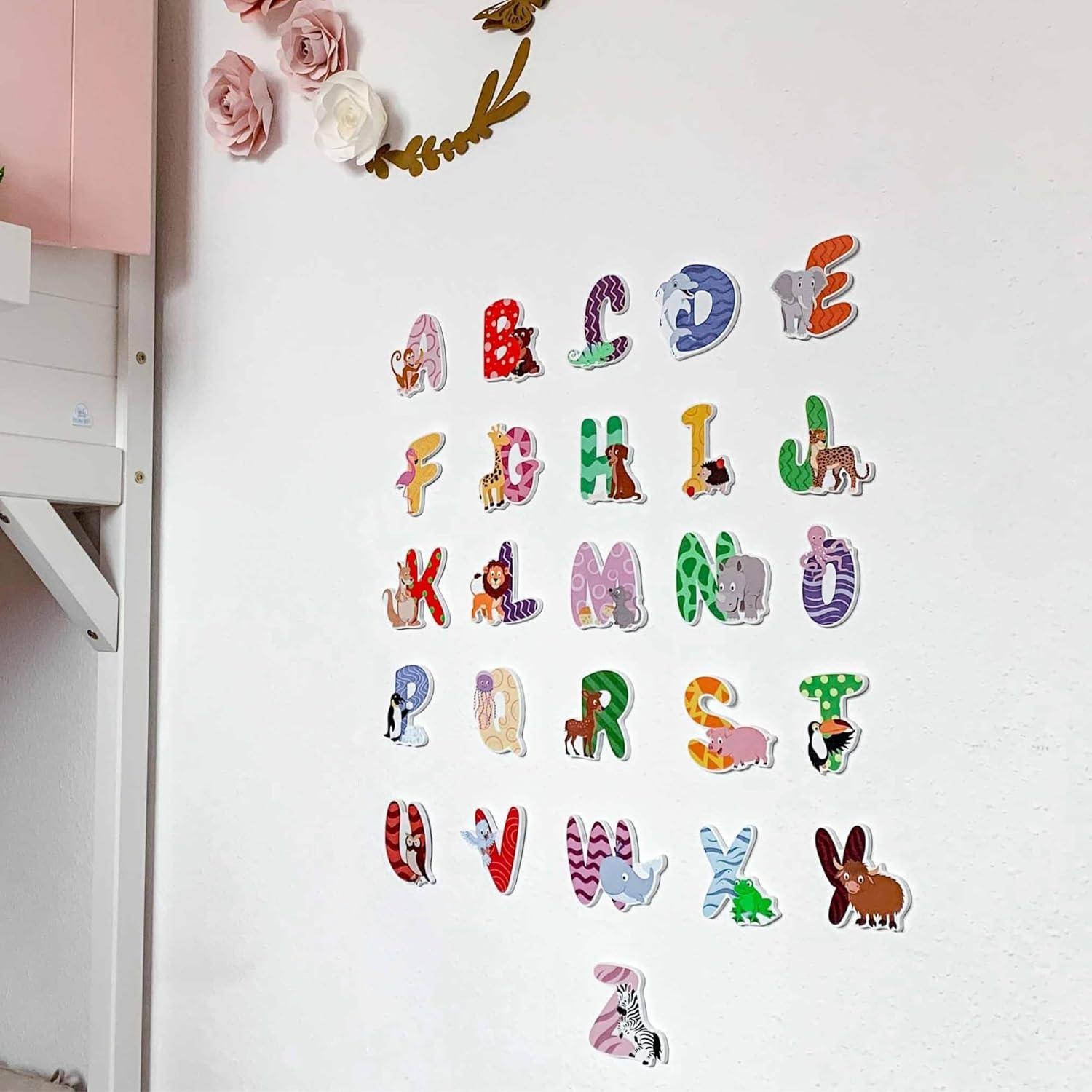 Wooden Alphabet Letters Set for Children's Room | A-Z Door Letters ...
