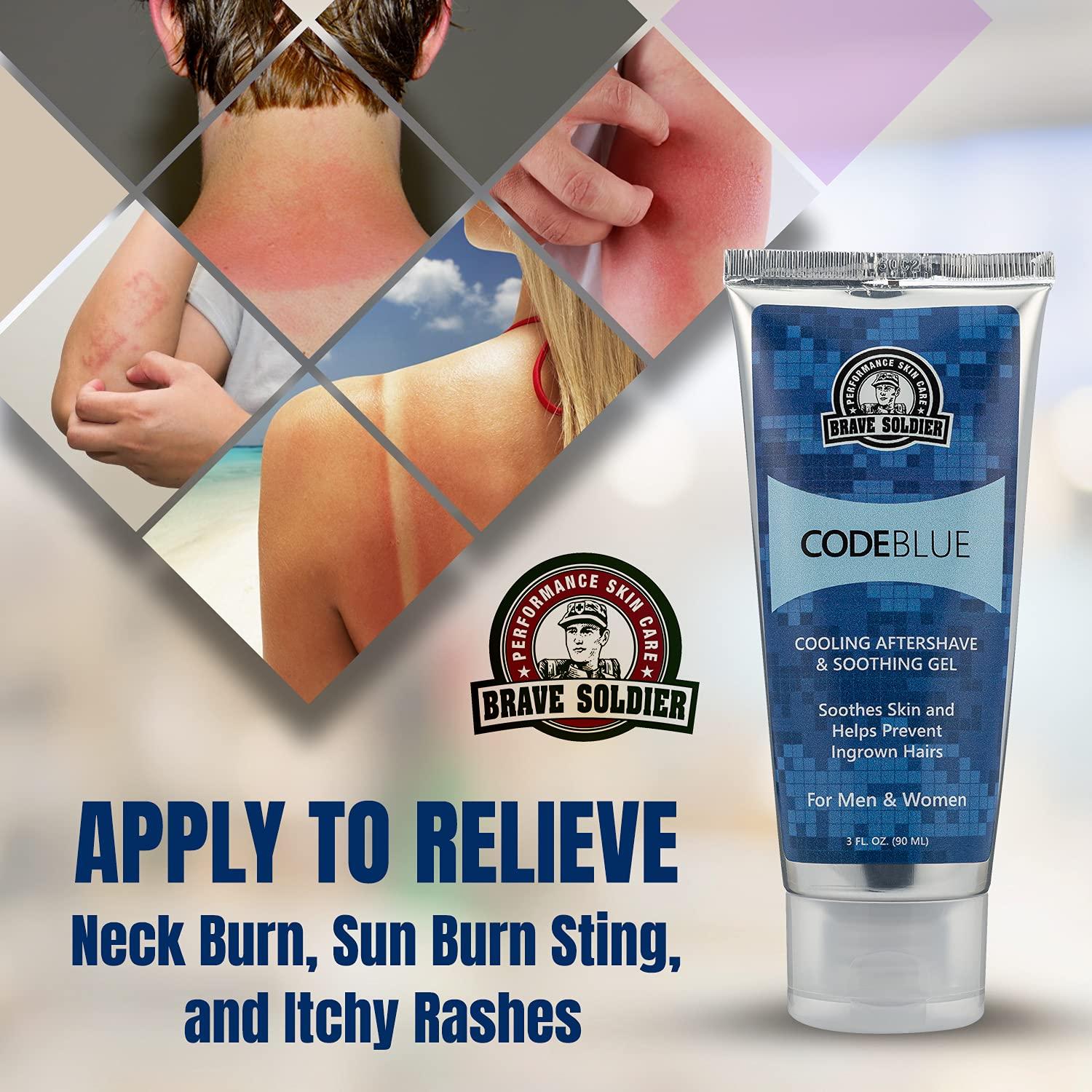Brave Soldier Code Blue After Shave Gel - 3 fl. oz. - Cooling ...