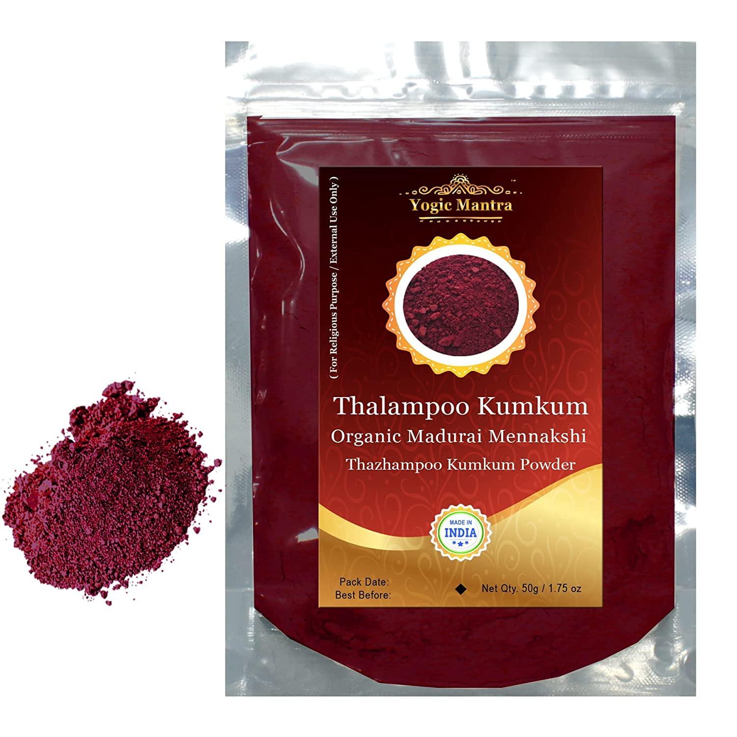 Organic Yogic Mantra Thazhampoo Kumkum Powder - 50g | Premium Madurai ...