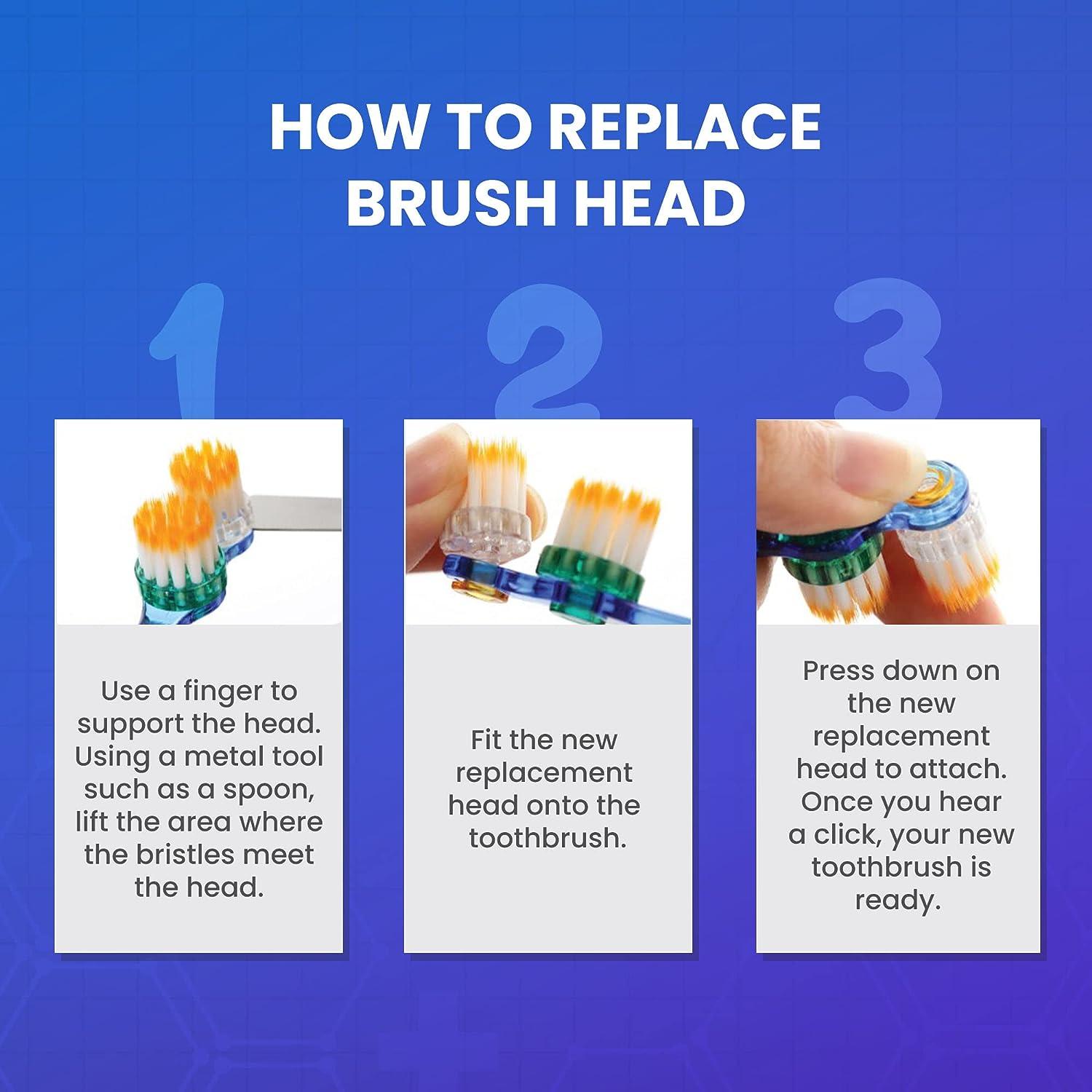 Efons Non-Electric Spin Toothbrush - 360 Rotation, 2 Brush Heads, Soft ...