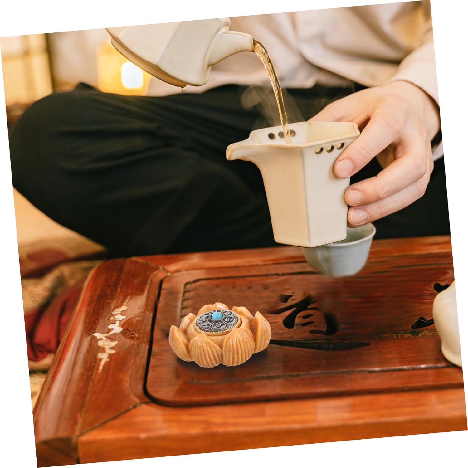 Partykindom Hand Exercise Plate Player - Lotus Figure & Wood Carving ...