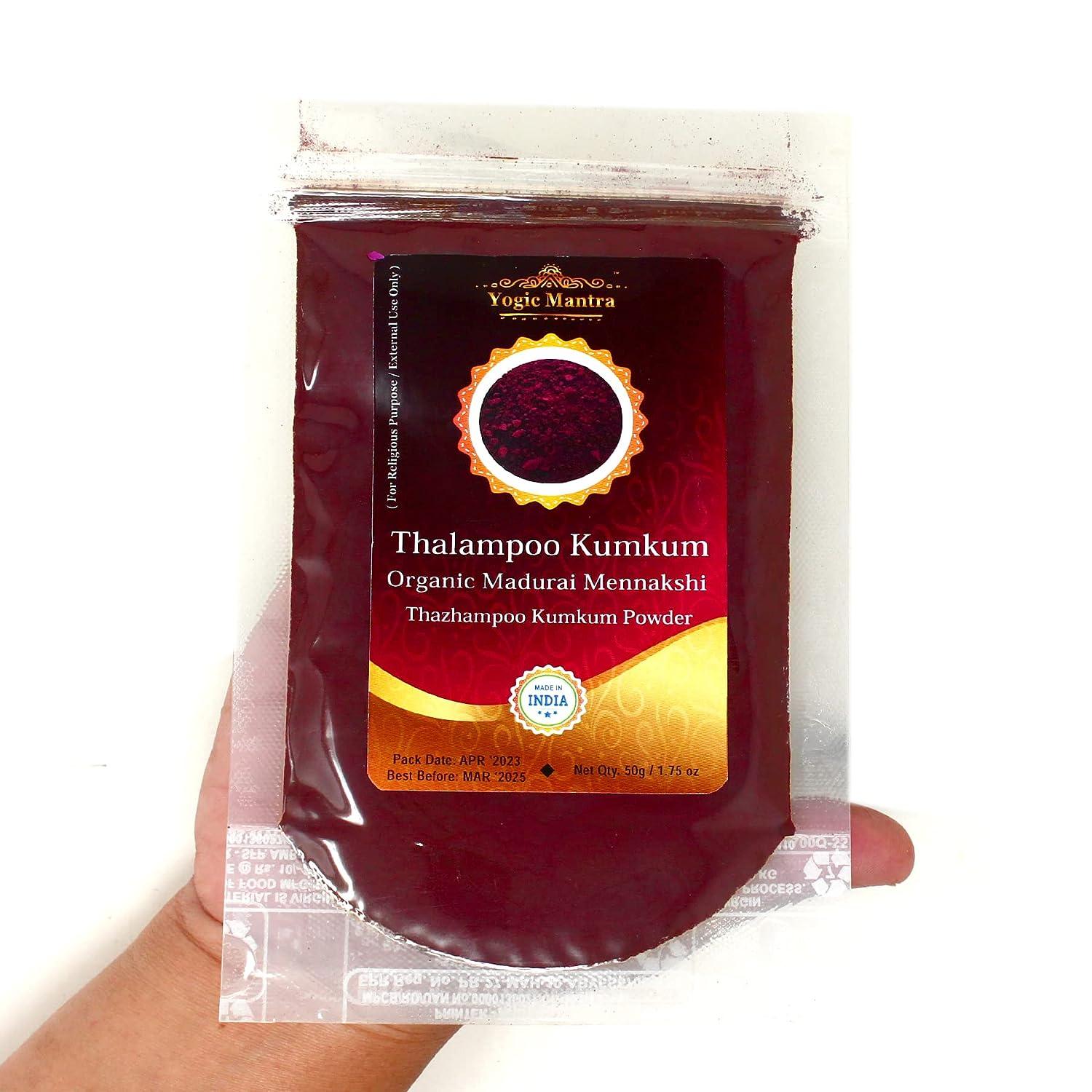 Organic Yogic Mantra Thazhampoo Kumkum Powder - 50g | Premium Madurai ...