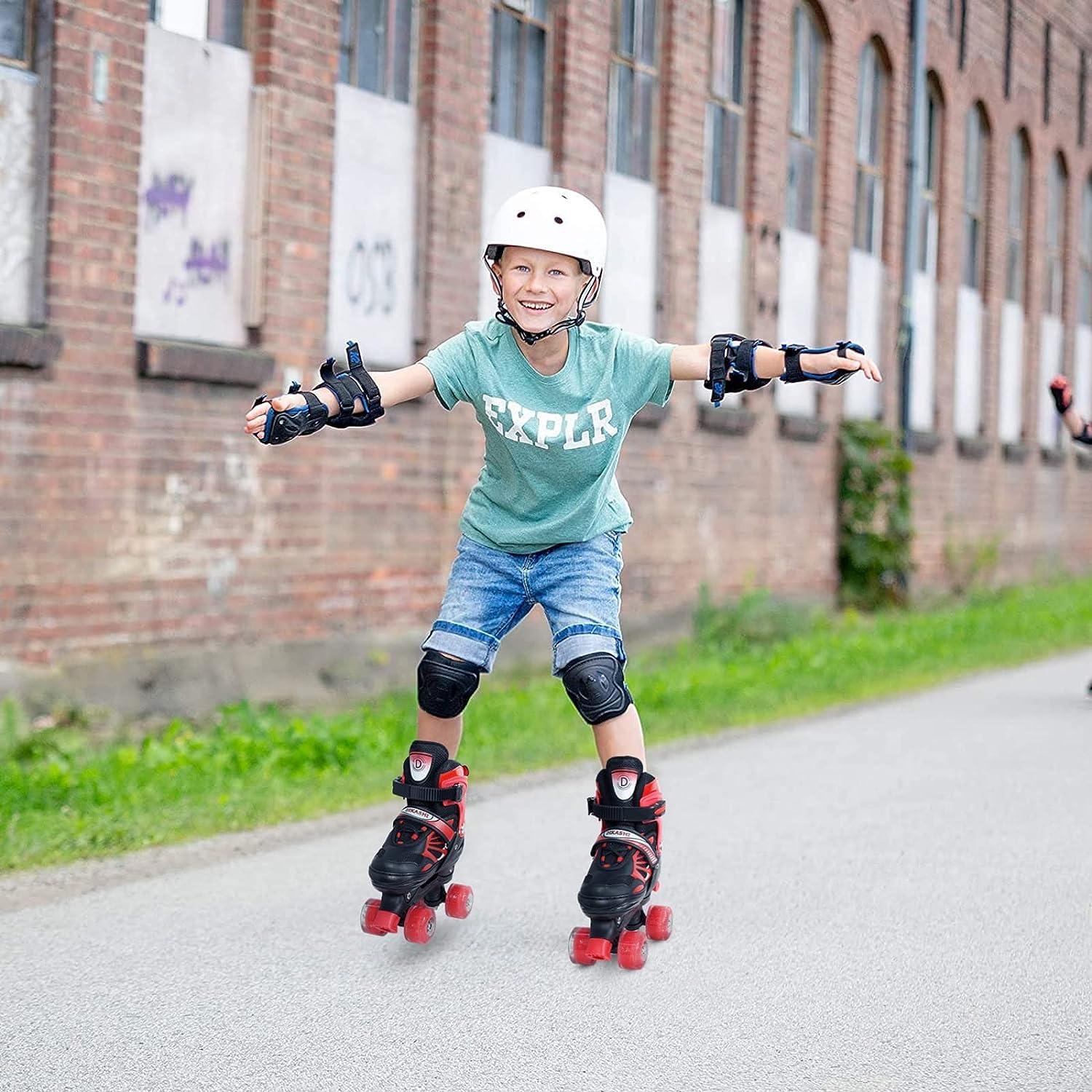 DIKASHI Roller Skates for Boys Age 1-12 | Light Up Wheels | Adjustable ...