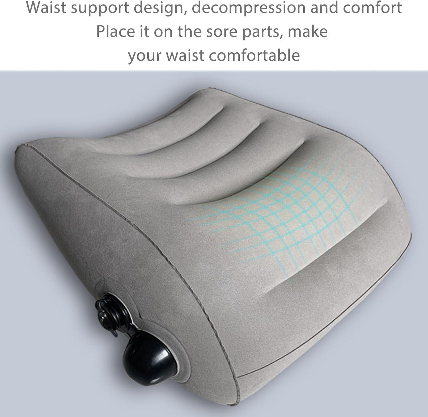 Inflatable Lumbar Spine Waist Pillow | Supportive PVC Lumbar Cushion ...