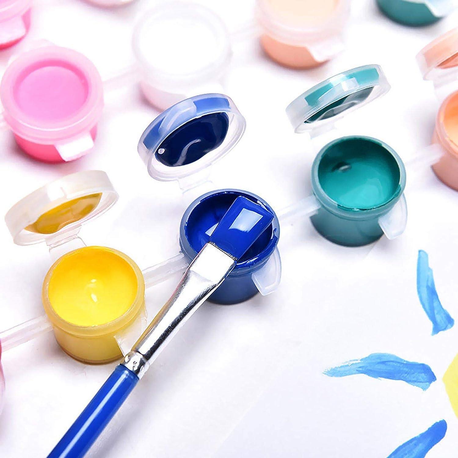 600 PCS 3ml Empty Paint Pots with Lids - Clear Plastic Painting Cups ...