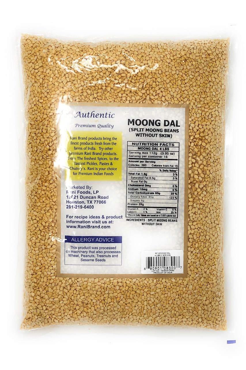 Rani Moong Dal (Skinless) Lentils 64oz - All Natural, Gluten Friendly, Non-GMO, Vegan - Indian ...