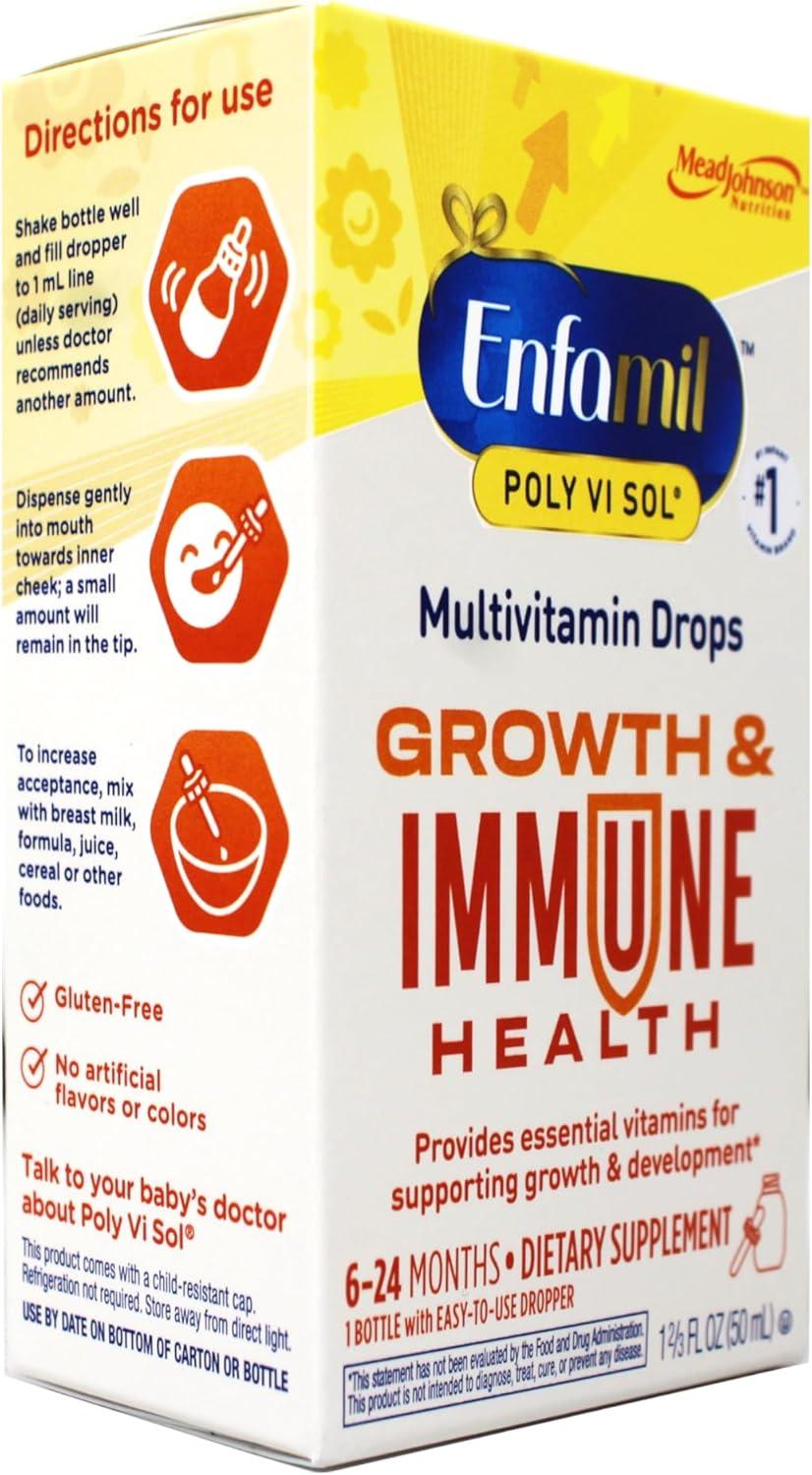 Enfamil Prenatals & Baby Vitamin Poly-Vi-Sol with Iron - 50mL Dropper ...