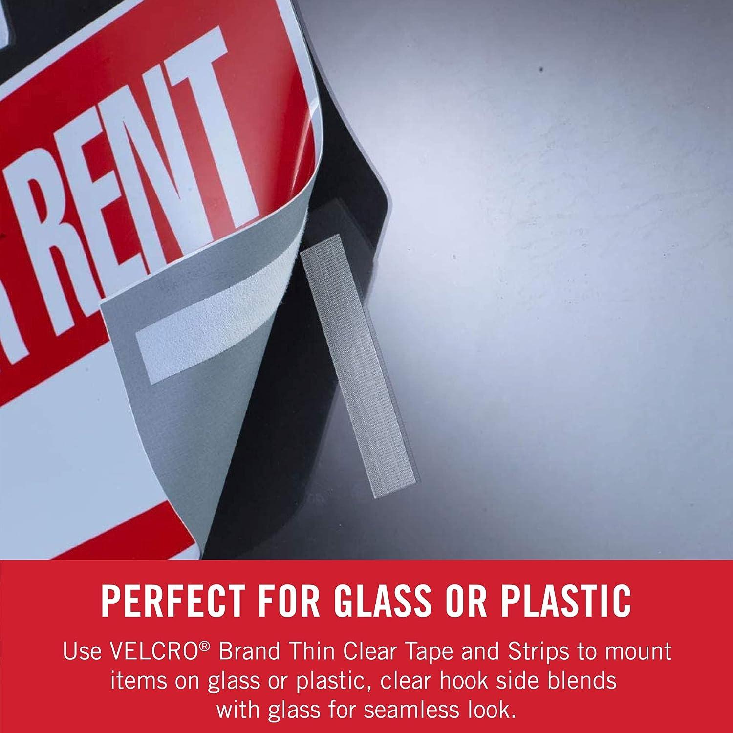 VELCRO Brand Thin Clear Tape | 15 Ft x | Cut Strips to Length | Home ...