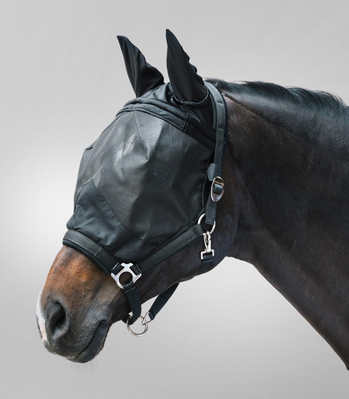 WALDHAUSEN Premium Fly Mask with Halter - Black - VB | International ...
