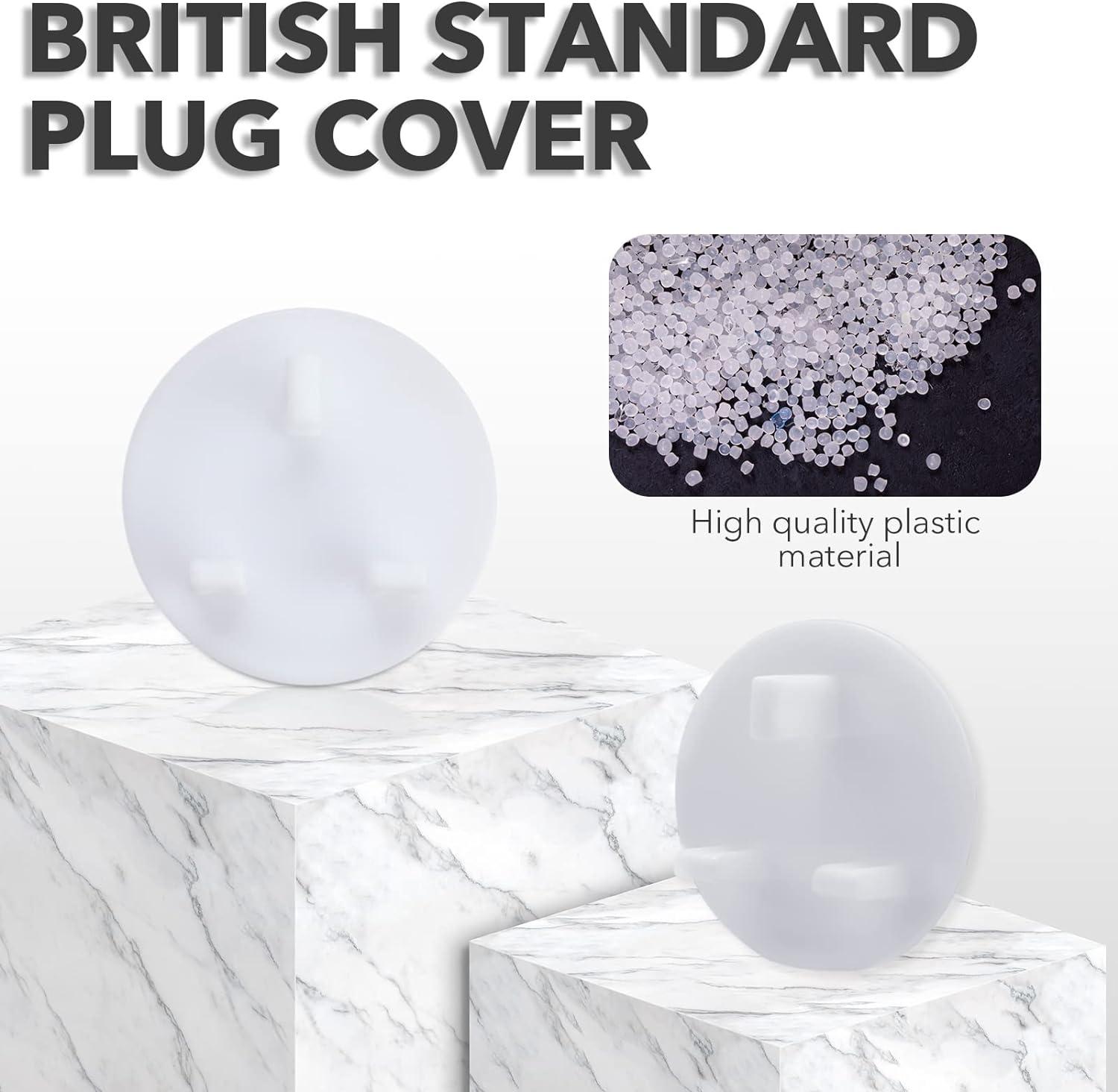 24pcs Plug Socket Covers UK White Safety Plastic Outlet Covers ...