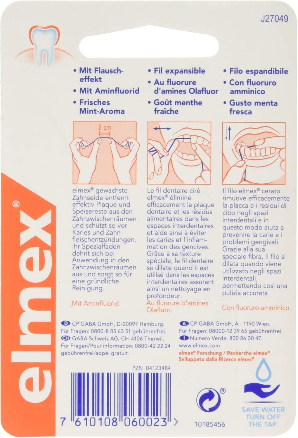 Elmex Waxed Dental Floss - 2.7m Pack of 2 | Best International Shipping ...