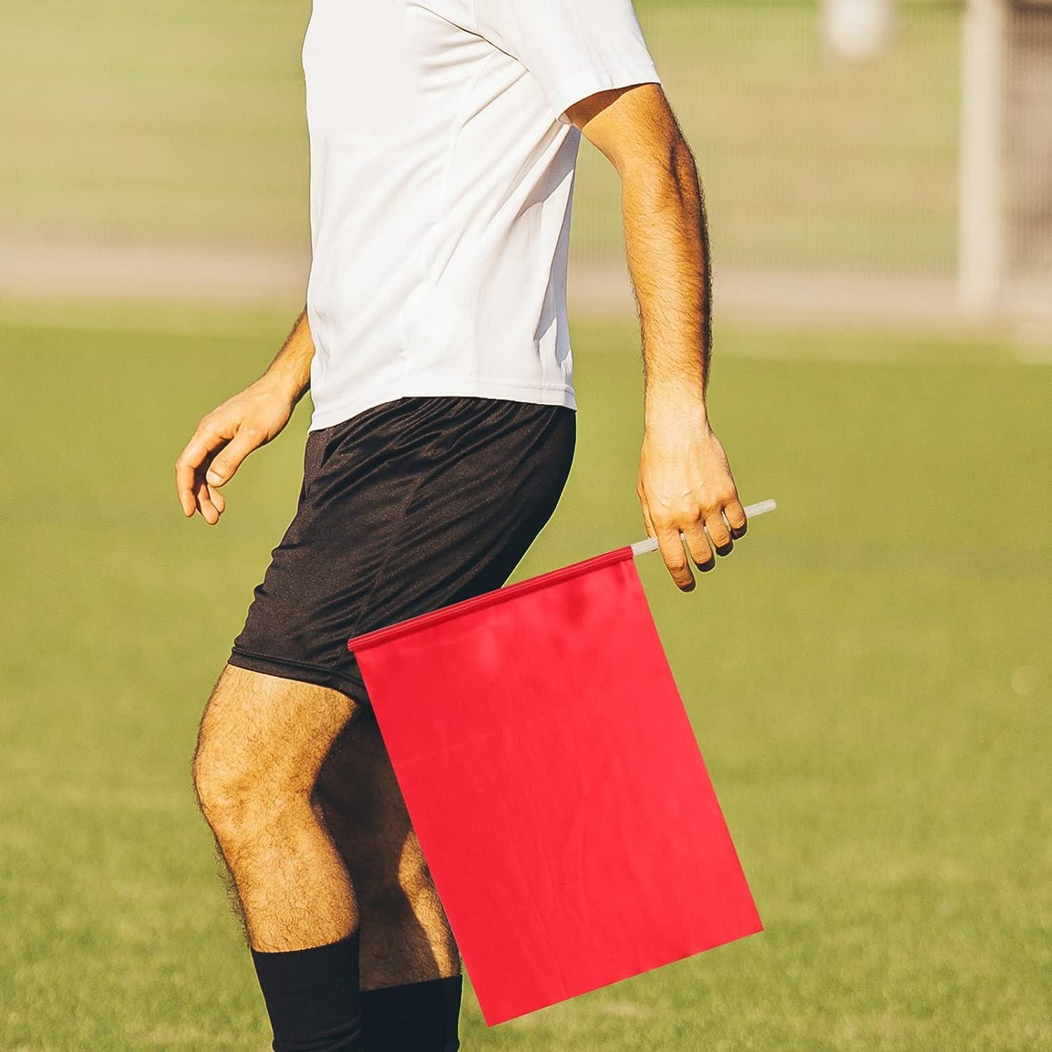 Gadpiparty Sports Referee Flags - Set of 4 Hand Signal Flags for Soccer, Volleyball, and ...