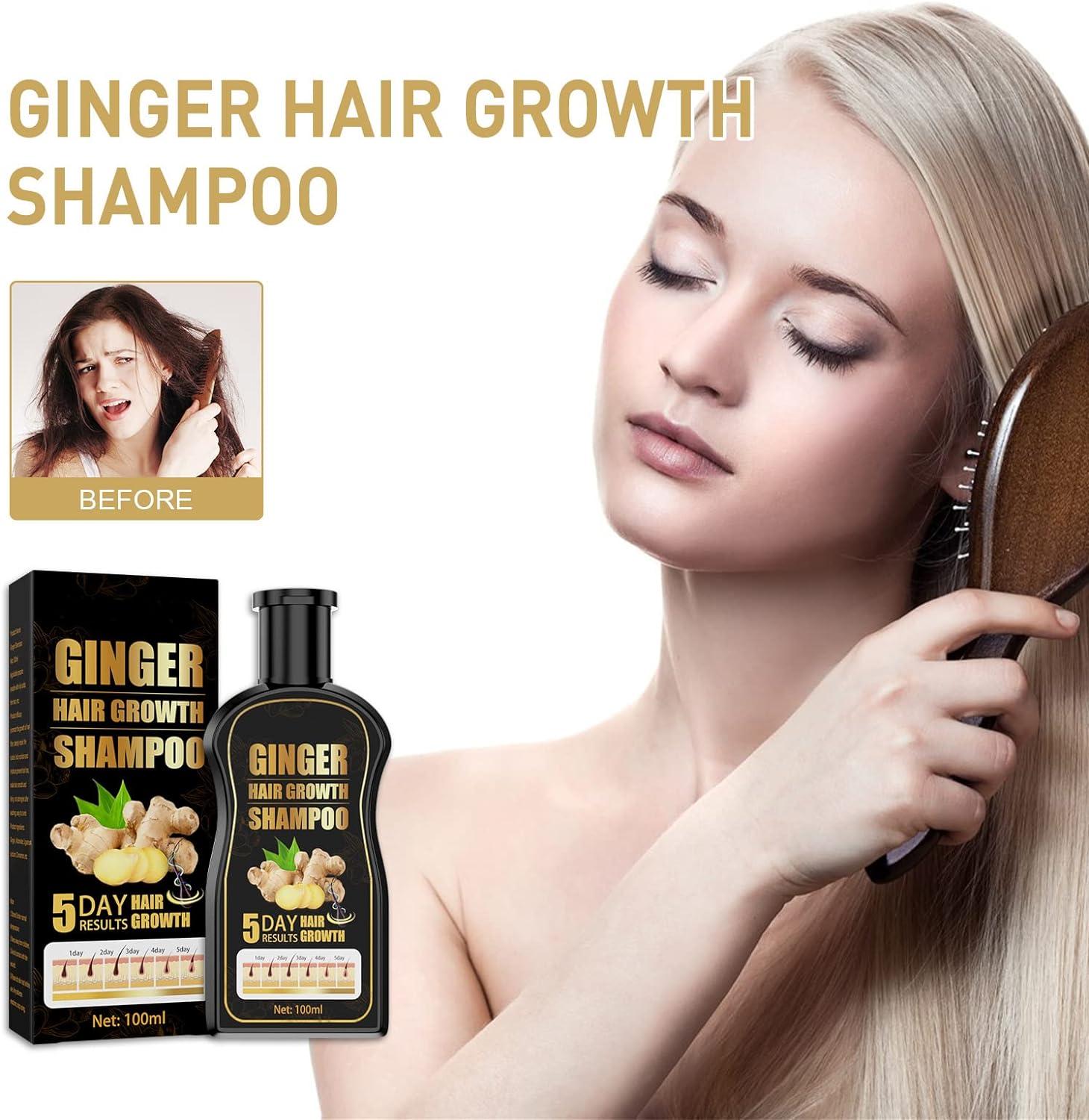 Organic Ginger Hair Growth Shampoo - Anti Hair Loss, Anti-Dandruff ...