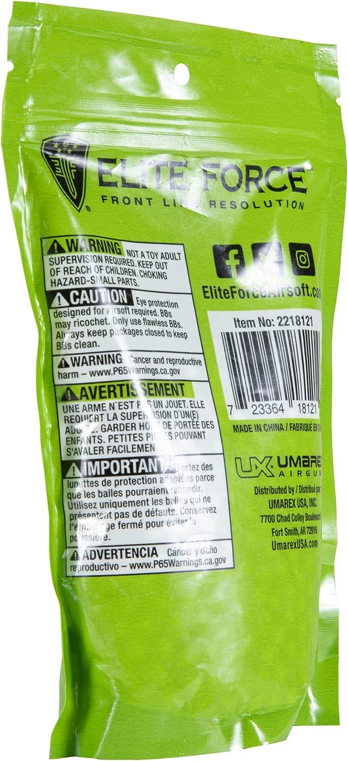 Elite Force Premium Biodegradable Airsoft BBS Ammo .25g 1000ct - Eco-Friendly Airsoft Pellets ...