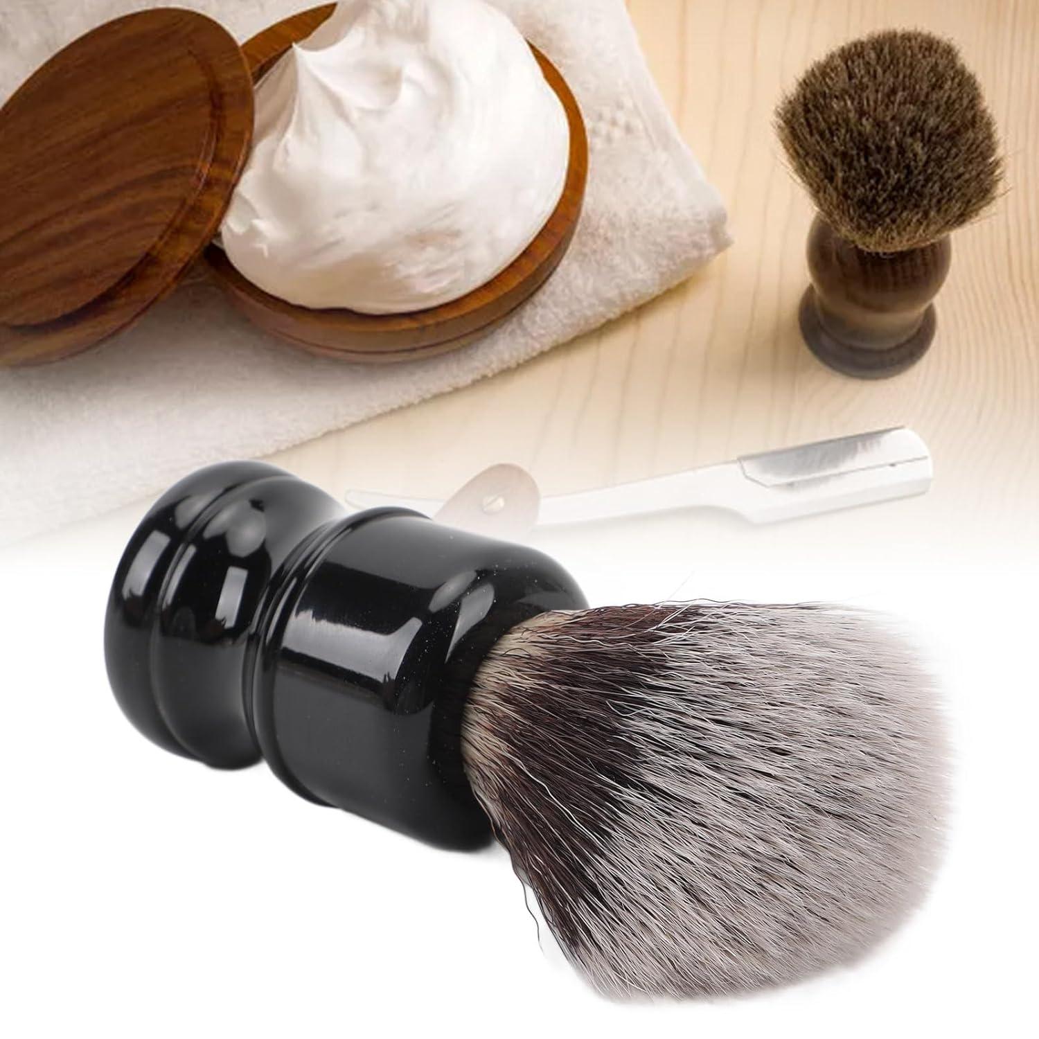 Premium Men's Shaving Kit - Synthetic Lathering Brush Elegant Handle ...