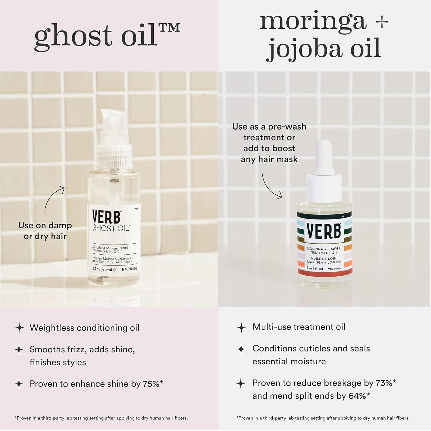 Verb Ghost Oil - Weightless Moringa Blend Hair Oil 2oz | Smooth ...